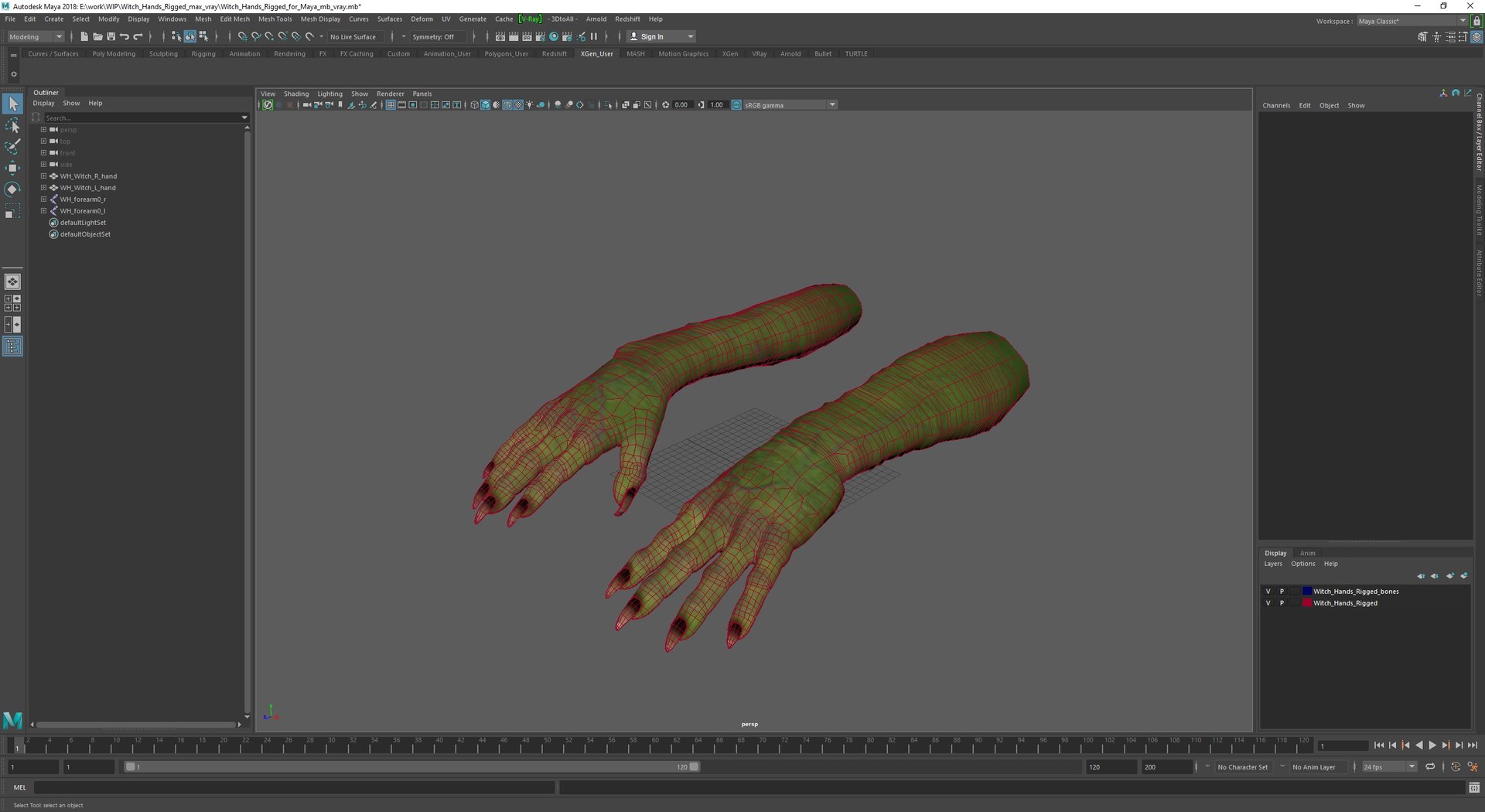 Witch Hands Rigged For Maya 3D Model - TurboSquid 2341243