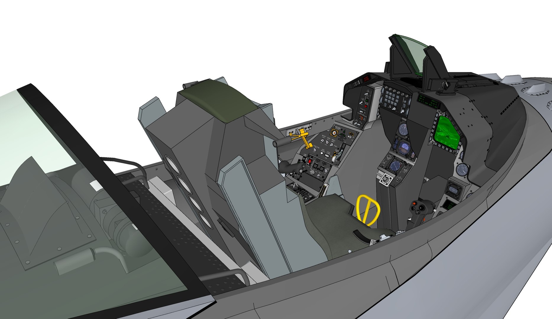 3D F-16 Cockpit Model - TurboSquid 1683994