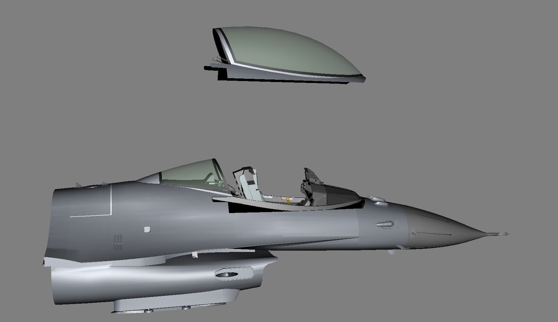 3D F-16 Cockpit Model - TurboSquid 1683994