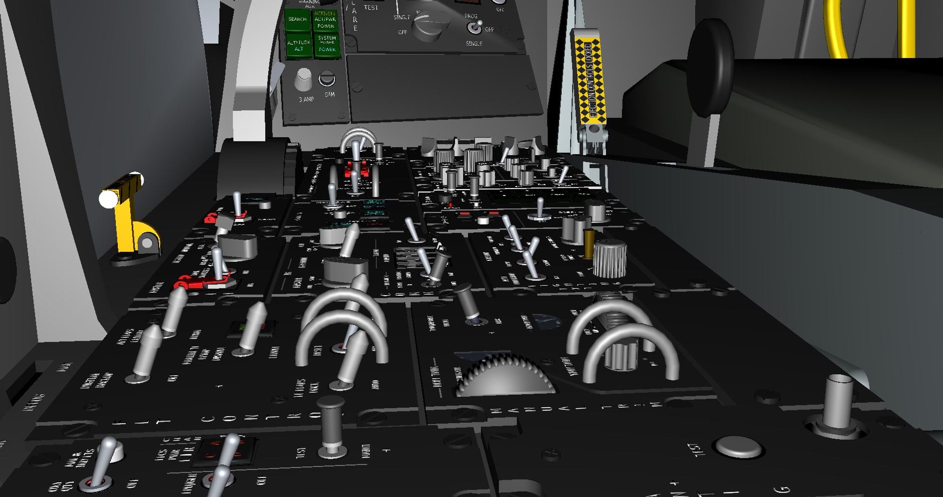 3D F-16 Cockpit Model - TurboSquid 1683994