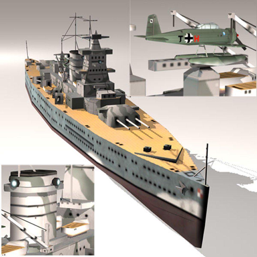 Admiral Graf Spee Cruiser 3d 3ds