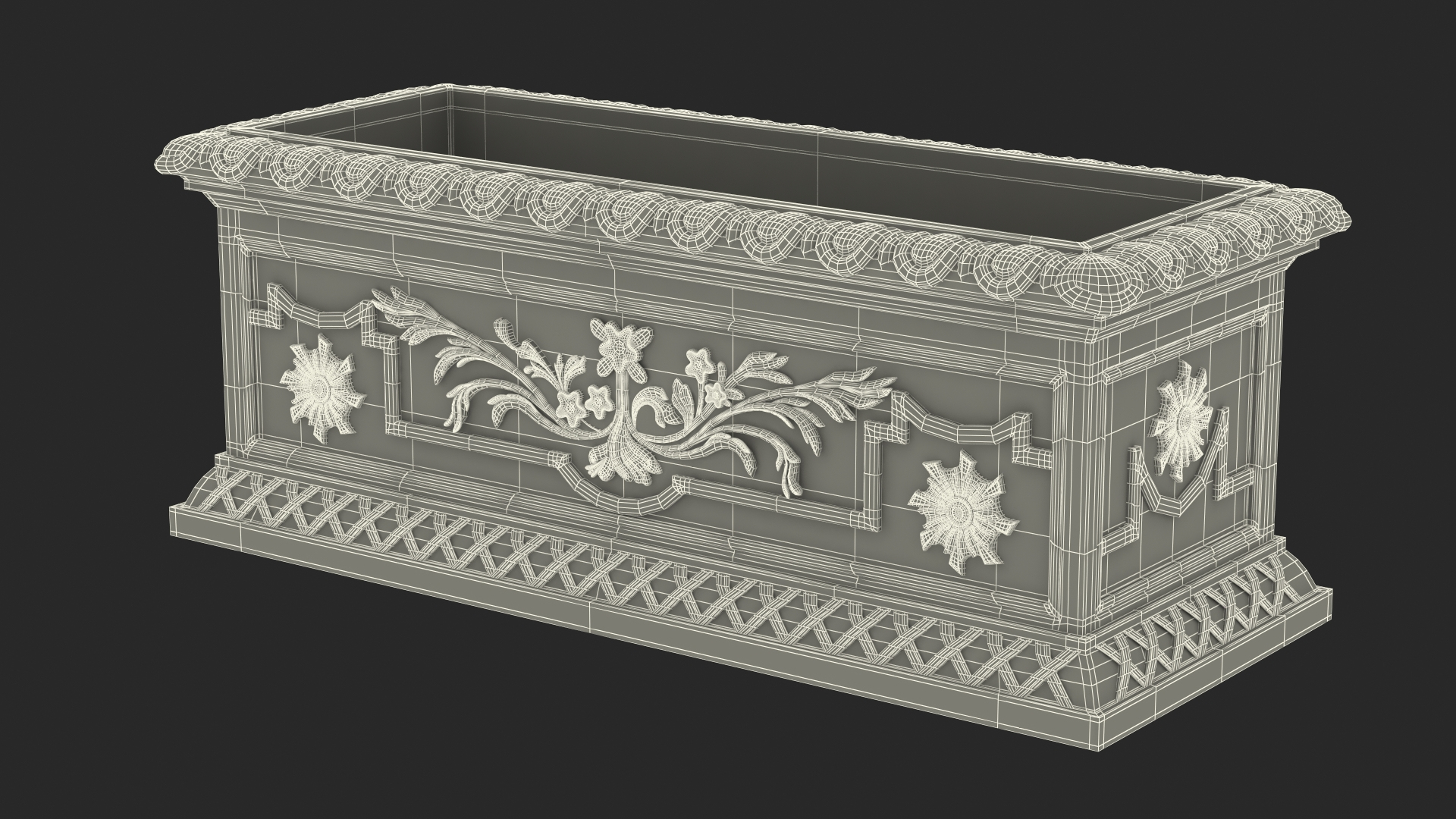 3D Provence Trough Planter H30 Model - TurboSquid 1942184