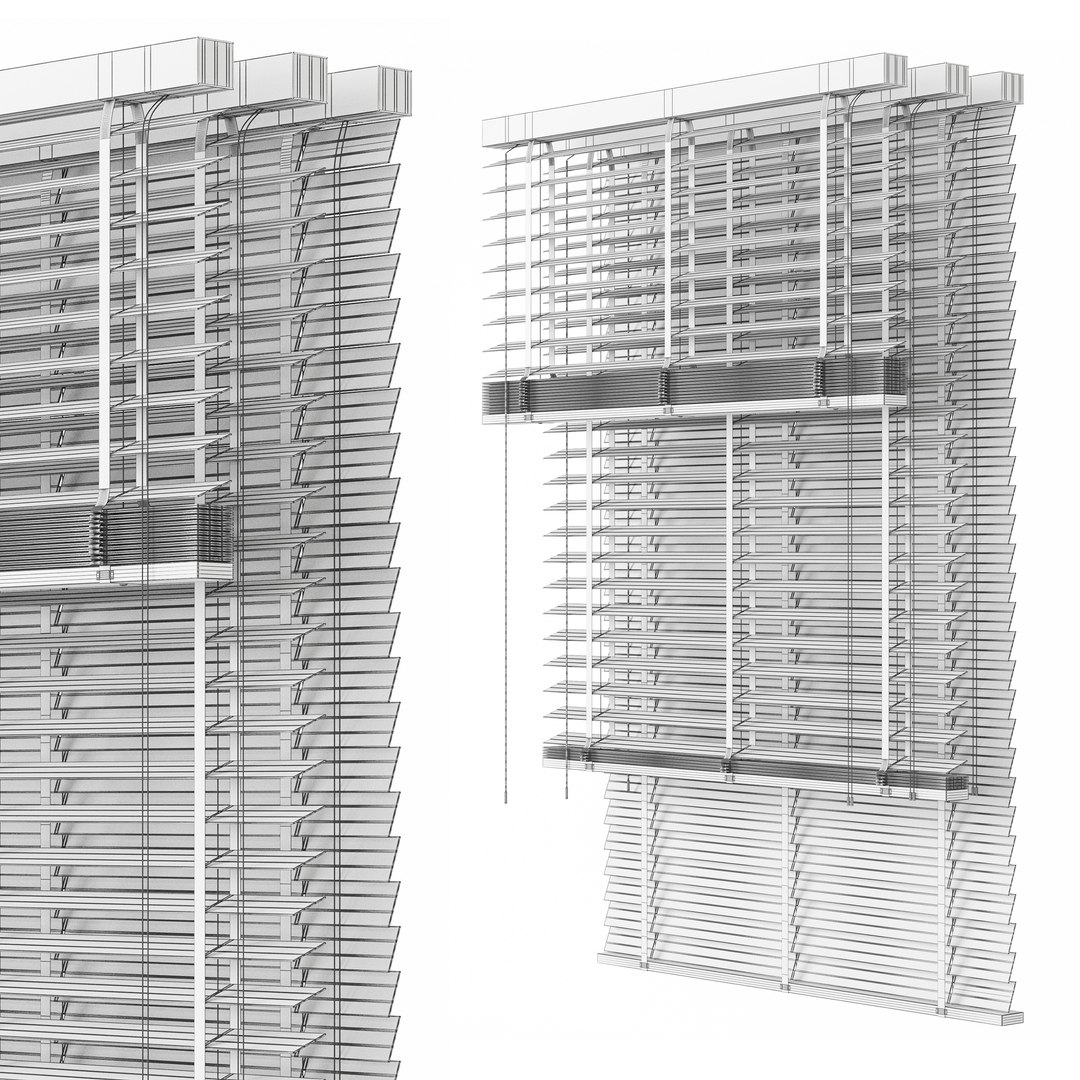 3D Wooden Blinds Set 13 Model - TurboSquid 2096163
