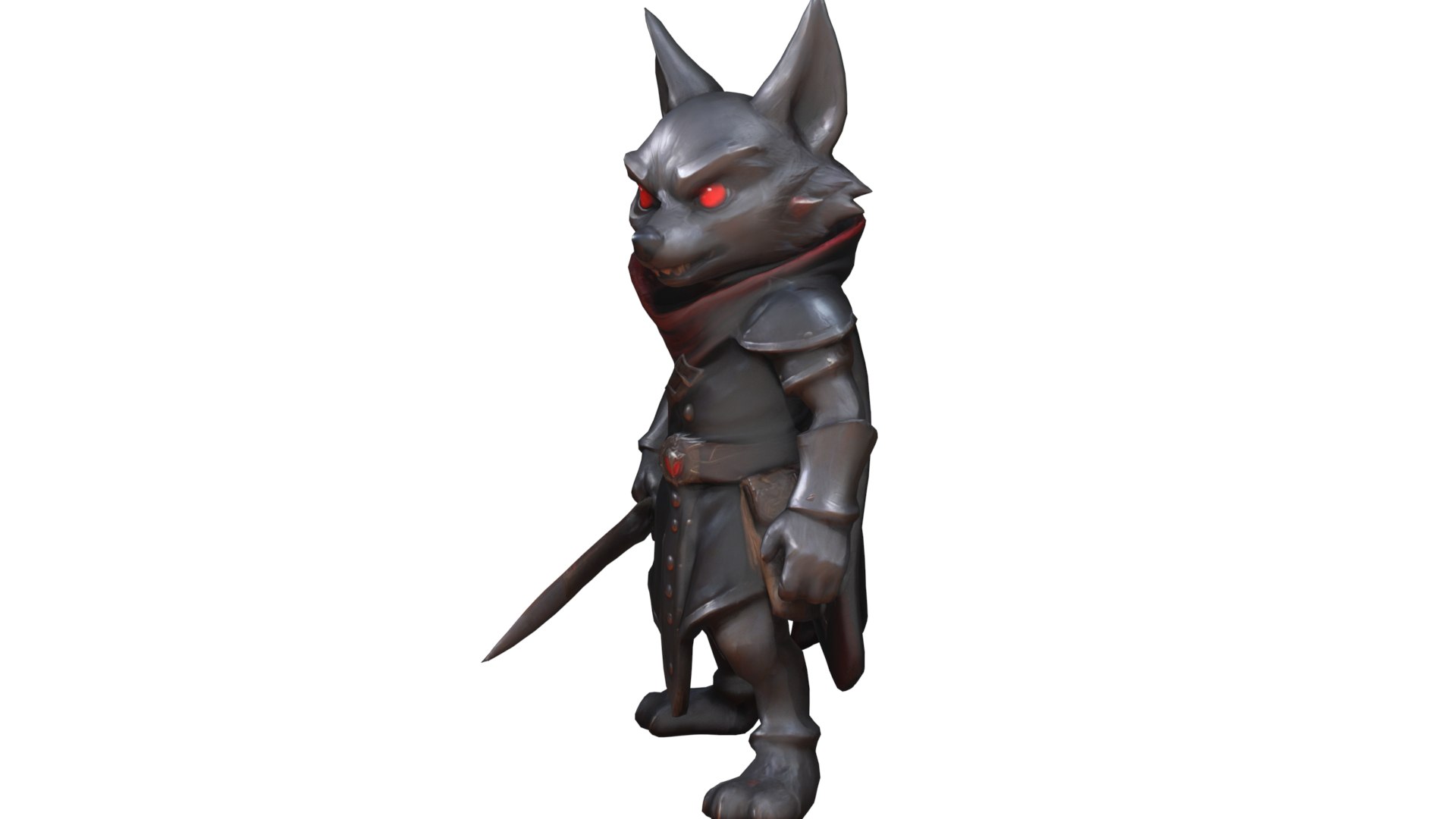 3D Stylized Cartoon Wolf Character Low-poly 3D Model Model - TurboSquid ...