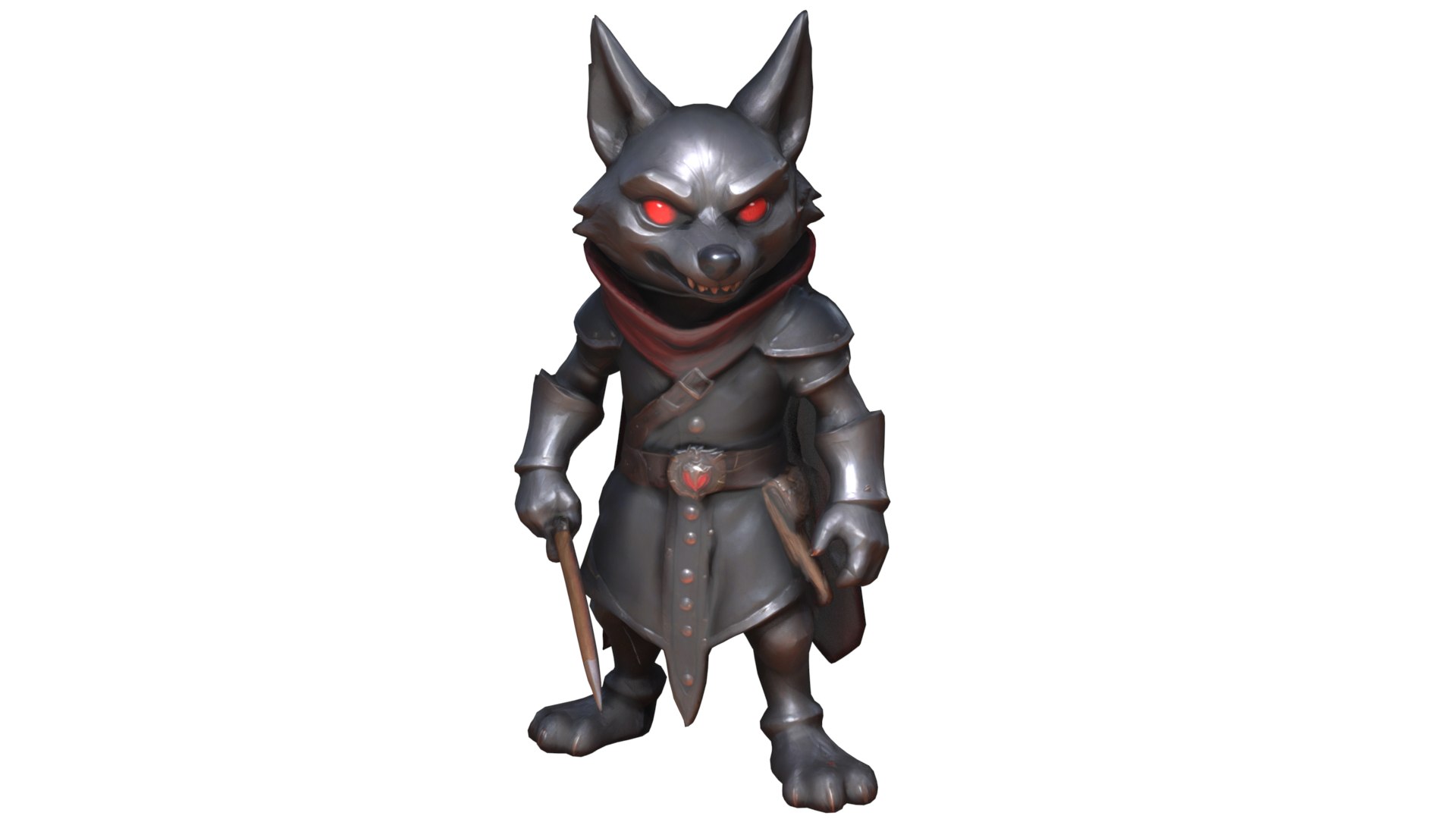 3D Stylized Cartoon Wolf Character Low-poly 3D Model Model - TurboSquid ...