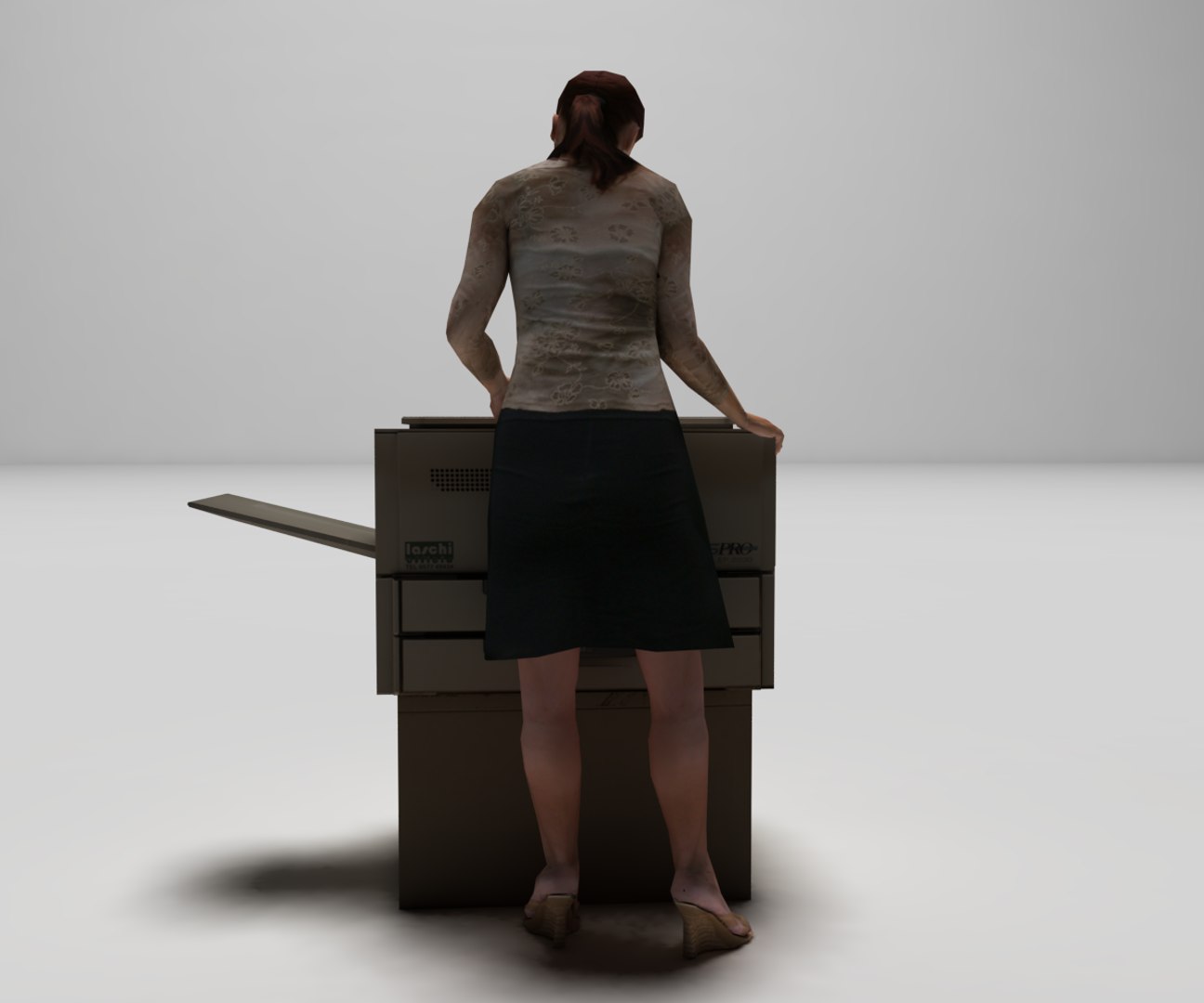 Printer Girl 3d Model