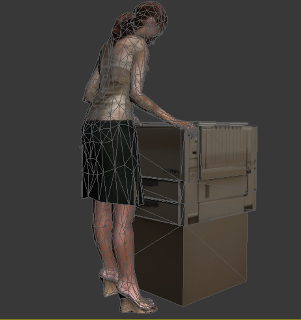 Printer Girl 3d Model