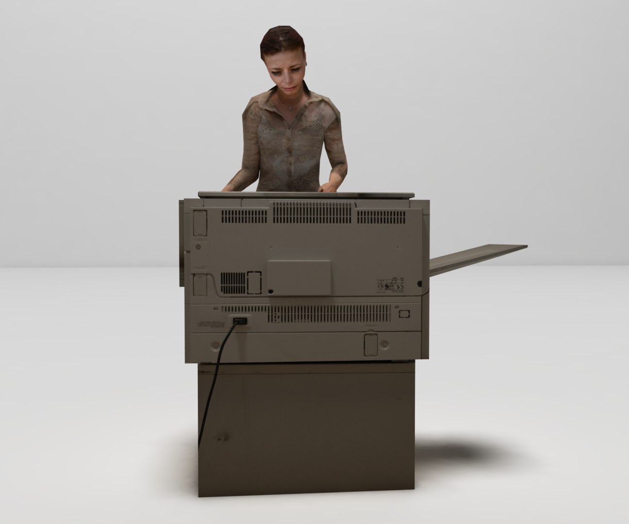 Printer Girl 3d Model