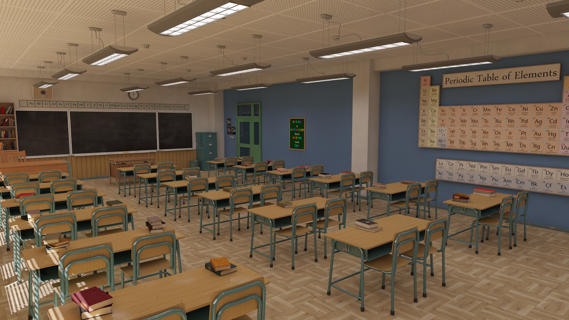3D Classroom Library - TurboSquid 1454904