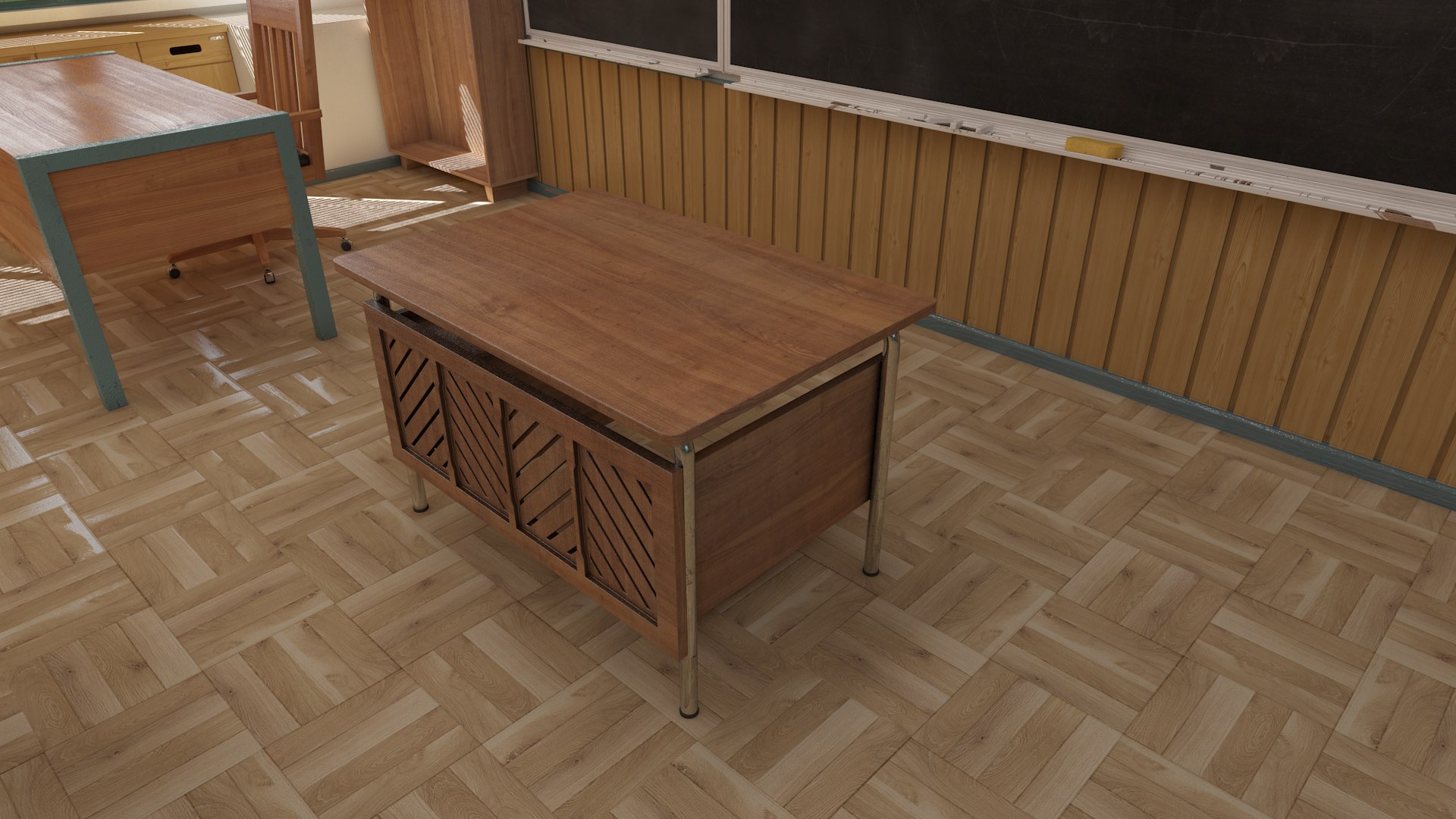 3D Classroom Library - TurboSquid 1454904