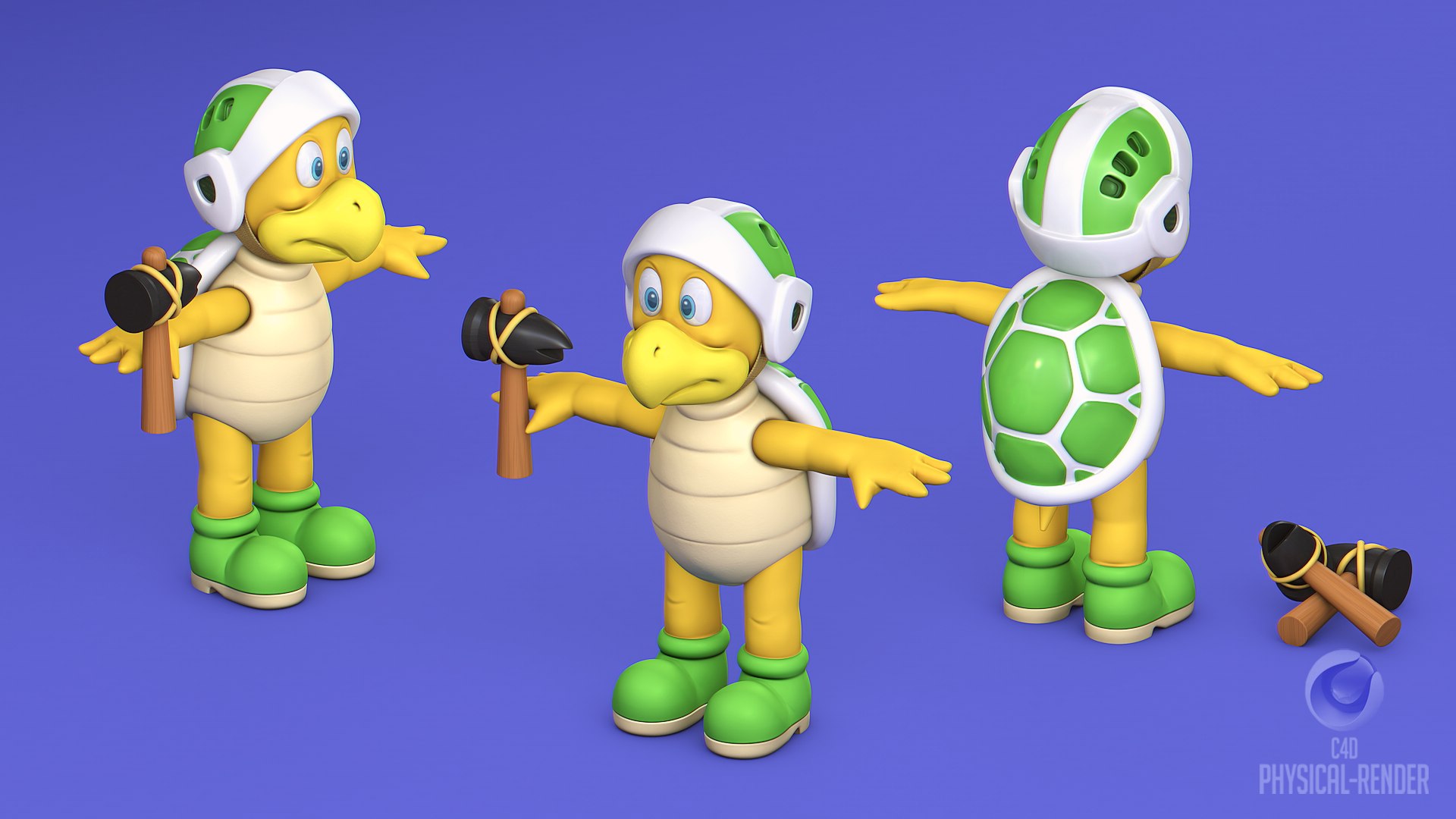 Hammer Bro Character 8K Super Mario Assets Model - TurboSquid 1741617