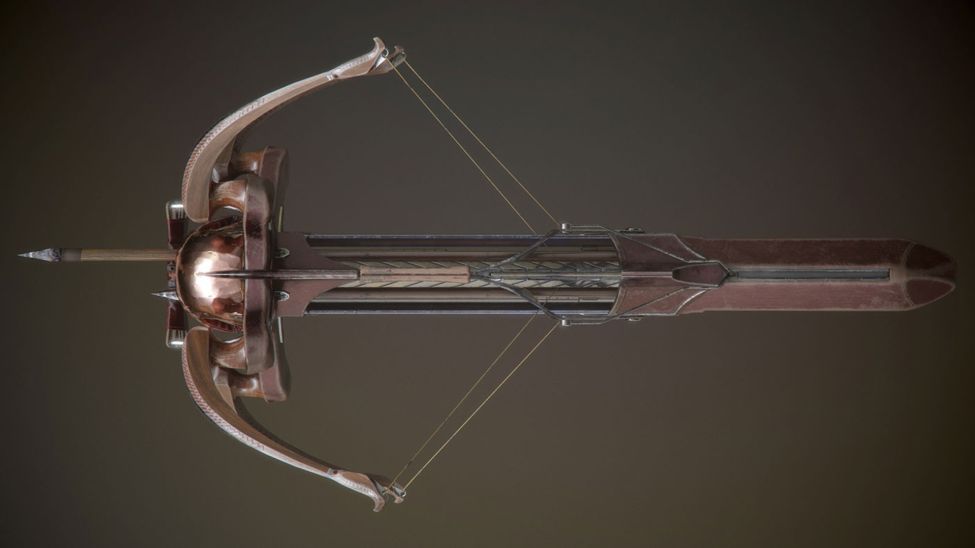 3d crossbow animation ready model