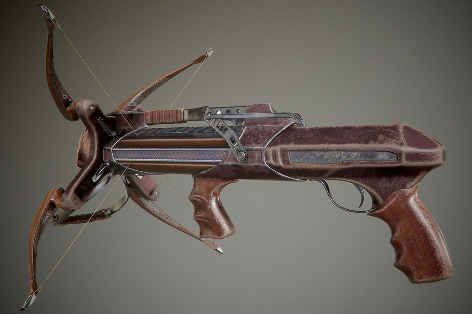 3d crossbow animation ready model