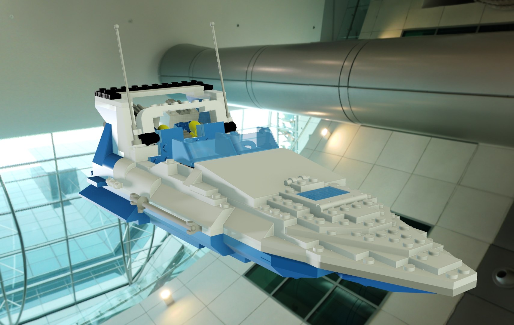 3d fast lego sea jet model