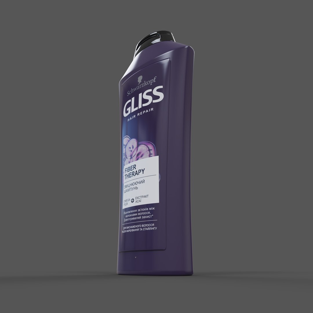 3D Shampoo Schwarzkopf Gliss Fiber Therapy 400ml Model - TurboSquid 2128384