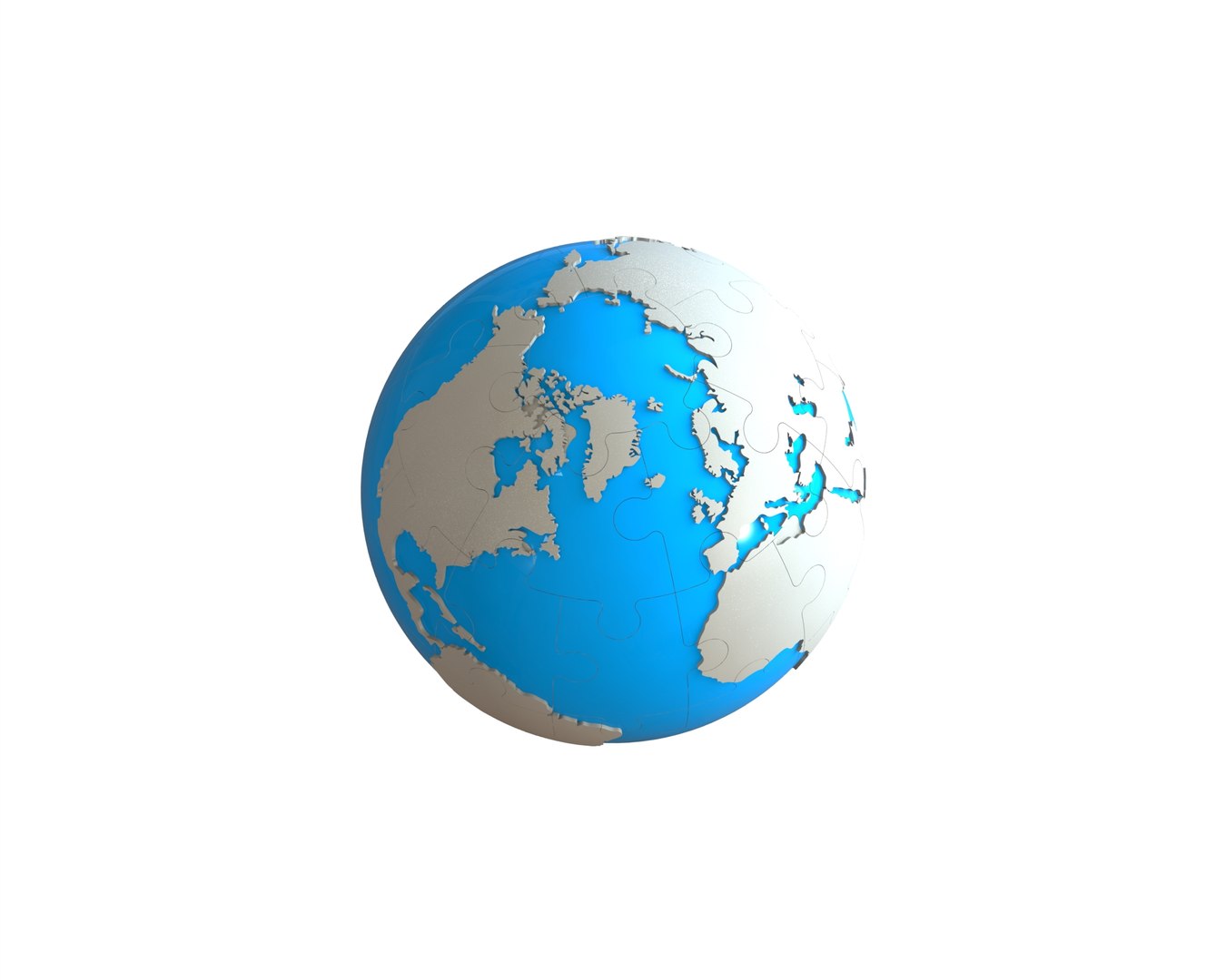 3D Earth Sphere Puzzle Model - TurboSquid 1474453