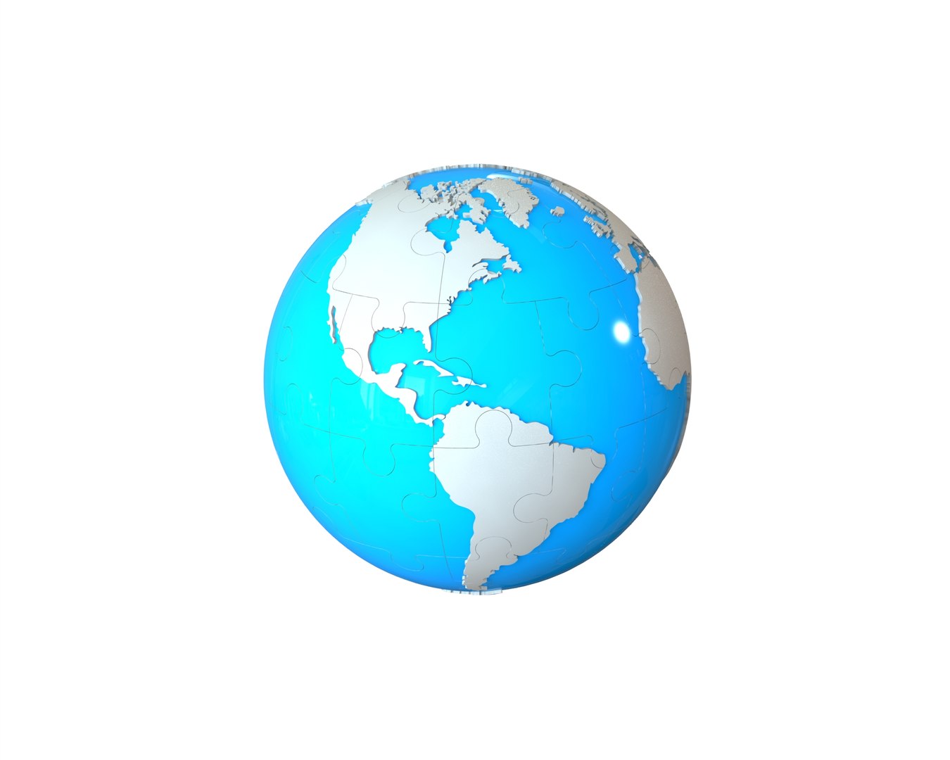 3D Earth Sphere Puzzle Model - TurboSquid 1474453