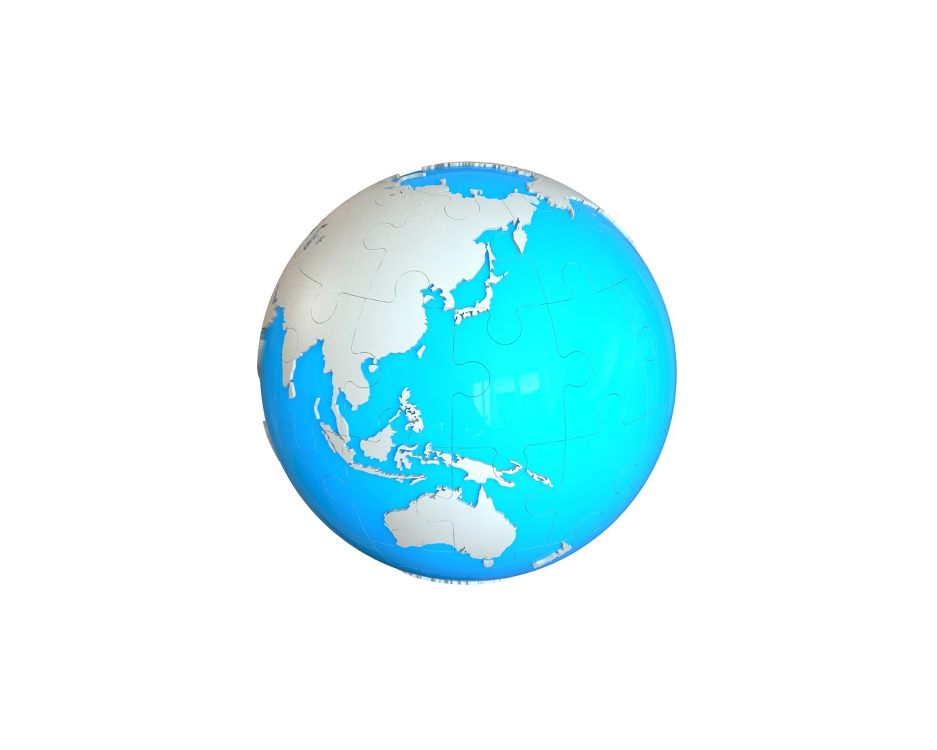 3D Earth Sphere Puzzle Model - TurboSquid 1474453