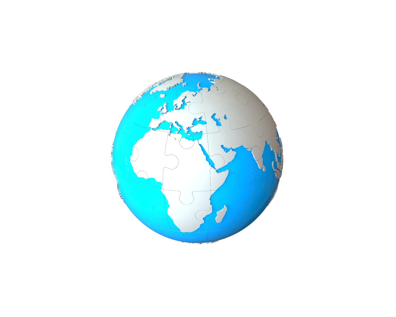 3D Earth Sphere Puzzle Model - TurboSquid 1474453