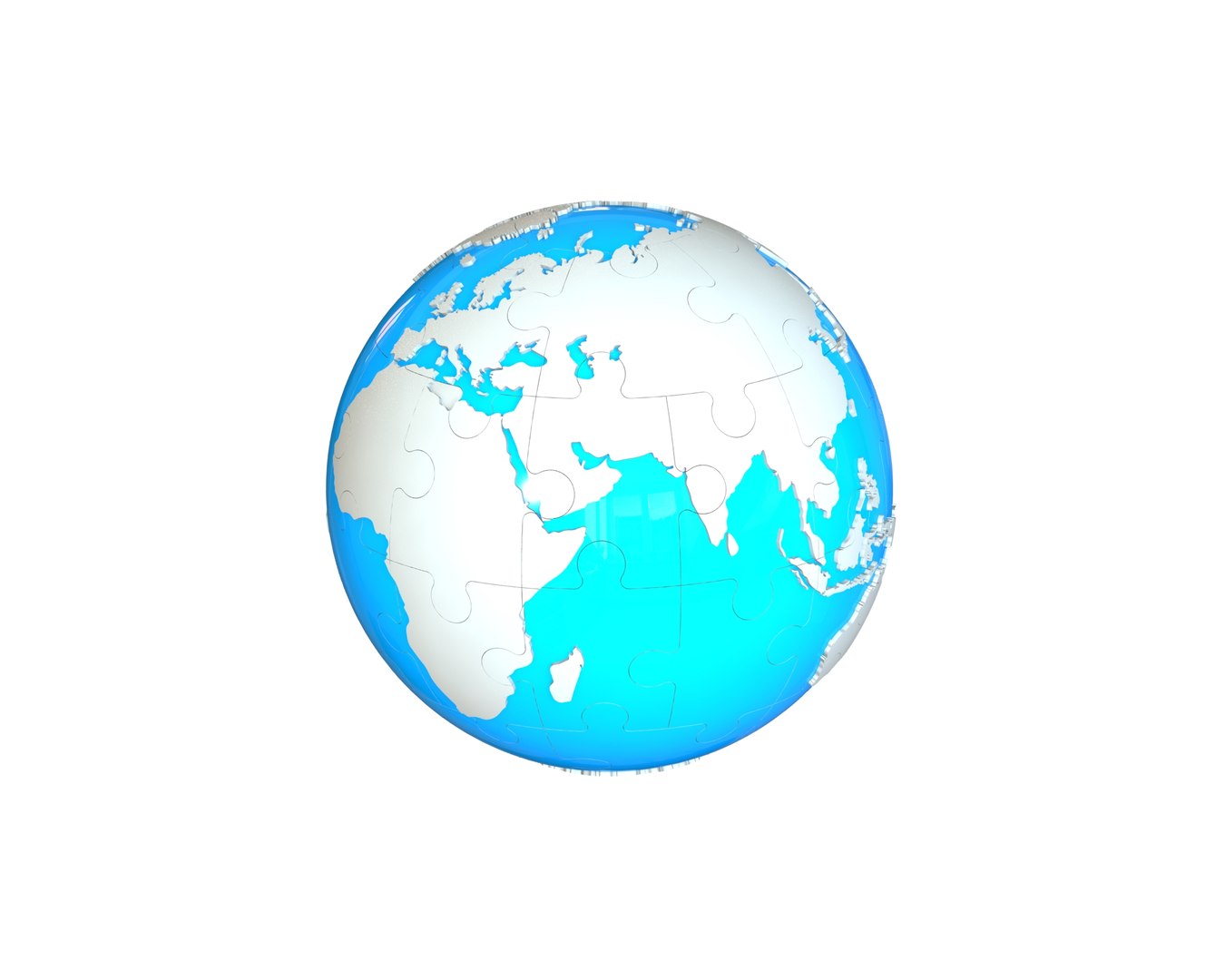 3D Earth Sphere Puzzle Model - TurboSquid 1474453