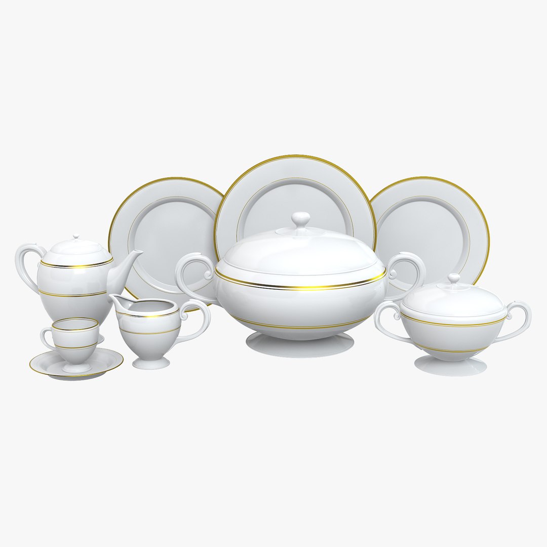 dinnerware set 3d model