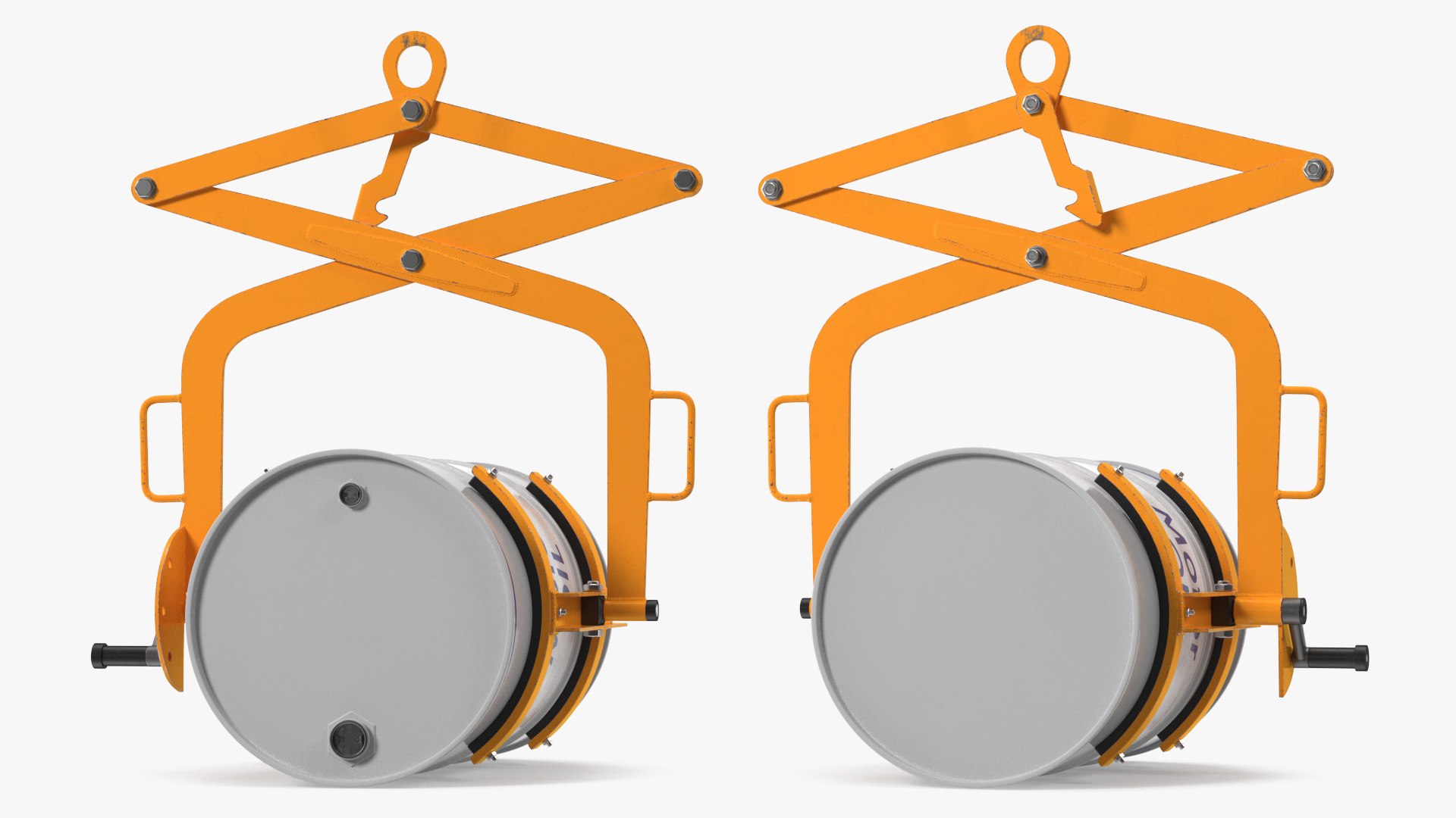 3D Model Crane Mounted Drum Lifter And Rotator With Barrel - TurboSquid ...