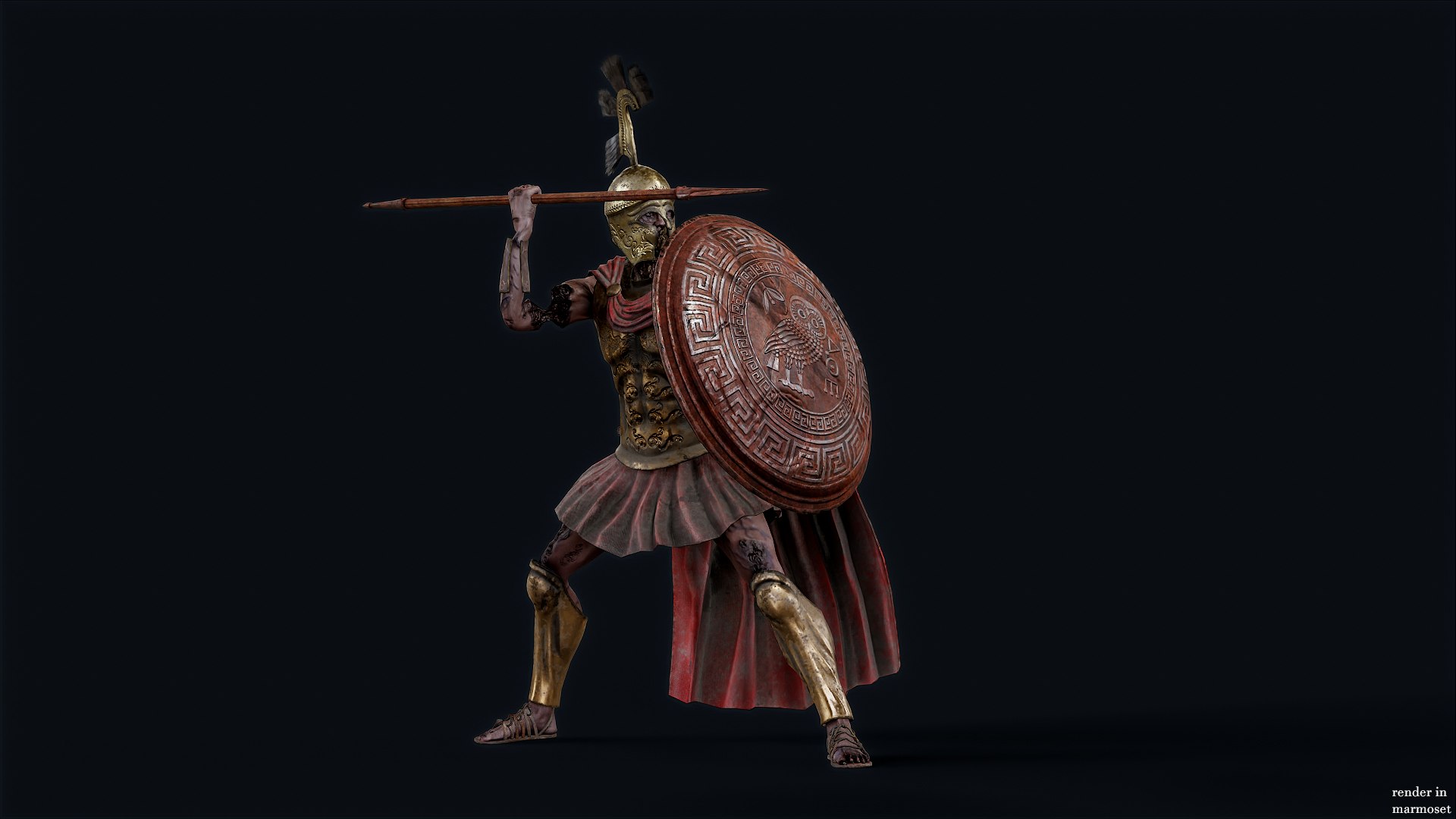 SPARTAN UNDEAD ROYAL HOPLITE 3D Model - TurboSquid 2410087