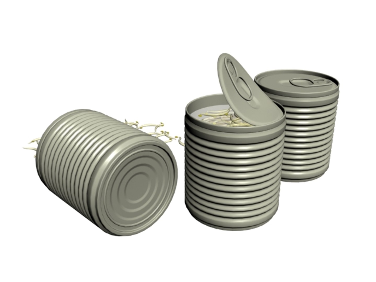 3D Bean Sprouts Tin Model - TurboSquid 1448243