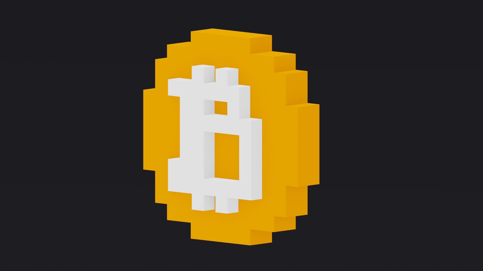Bitcoin Voxel Art Two Sided Coin 3D Model - TurboSquid 1818233