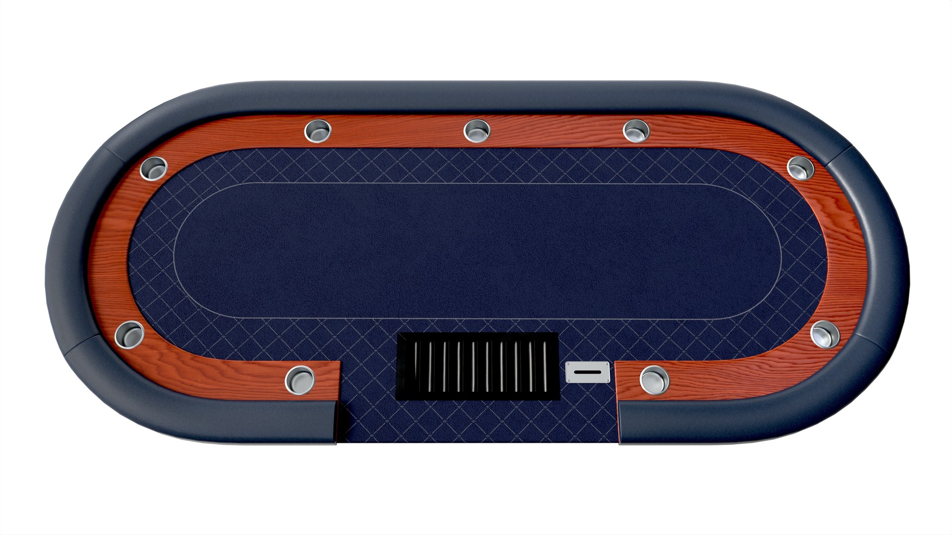 Poker Table Rectangular With Curved Corners 3D Model - TurboSquid 2166671