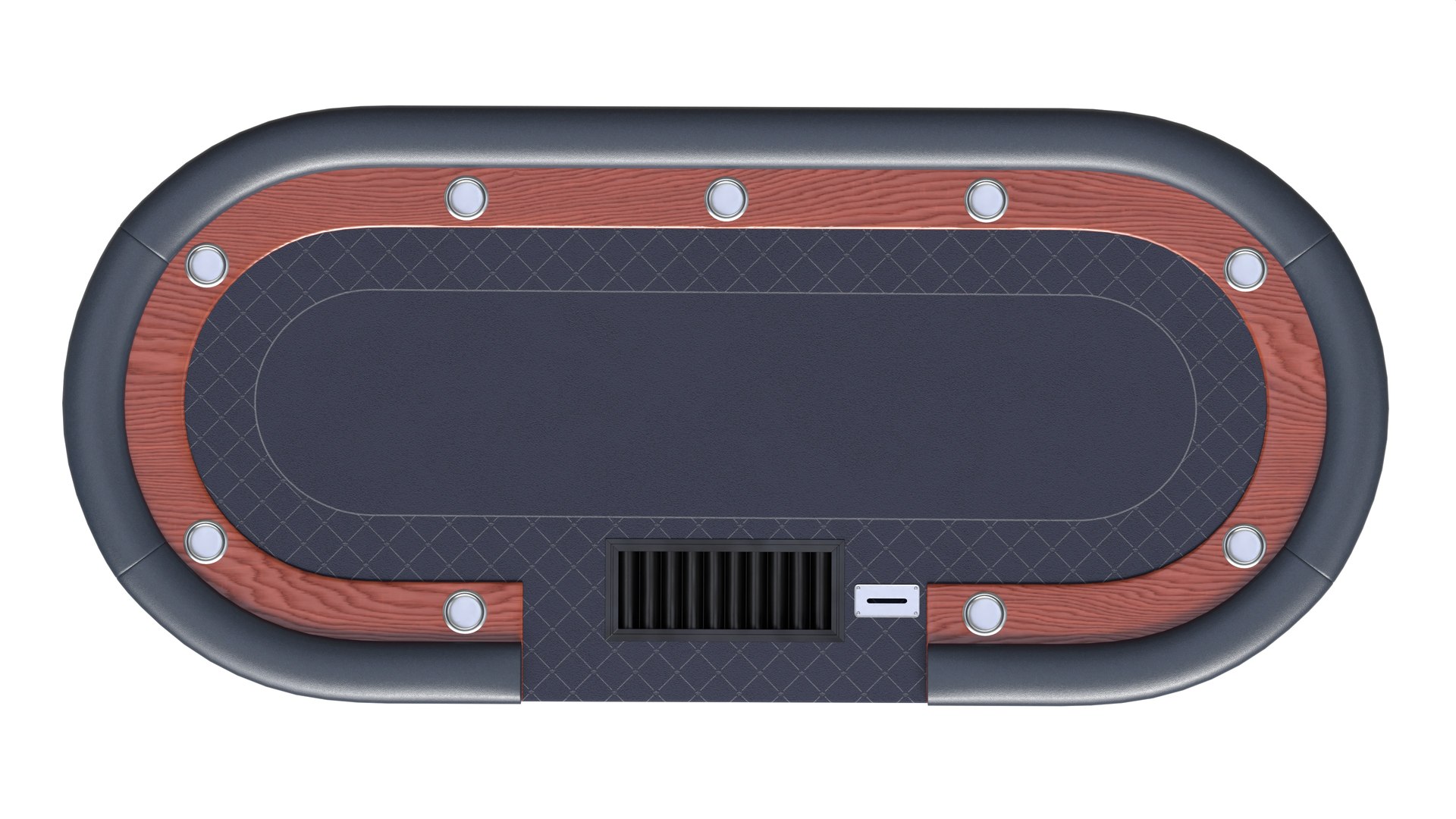 Poker Table Rectangular With Curved Corners 3D Model - TurboSquid 2166671