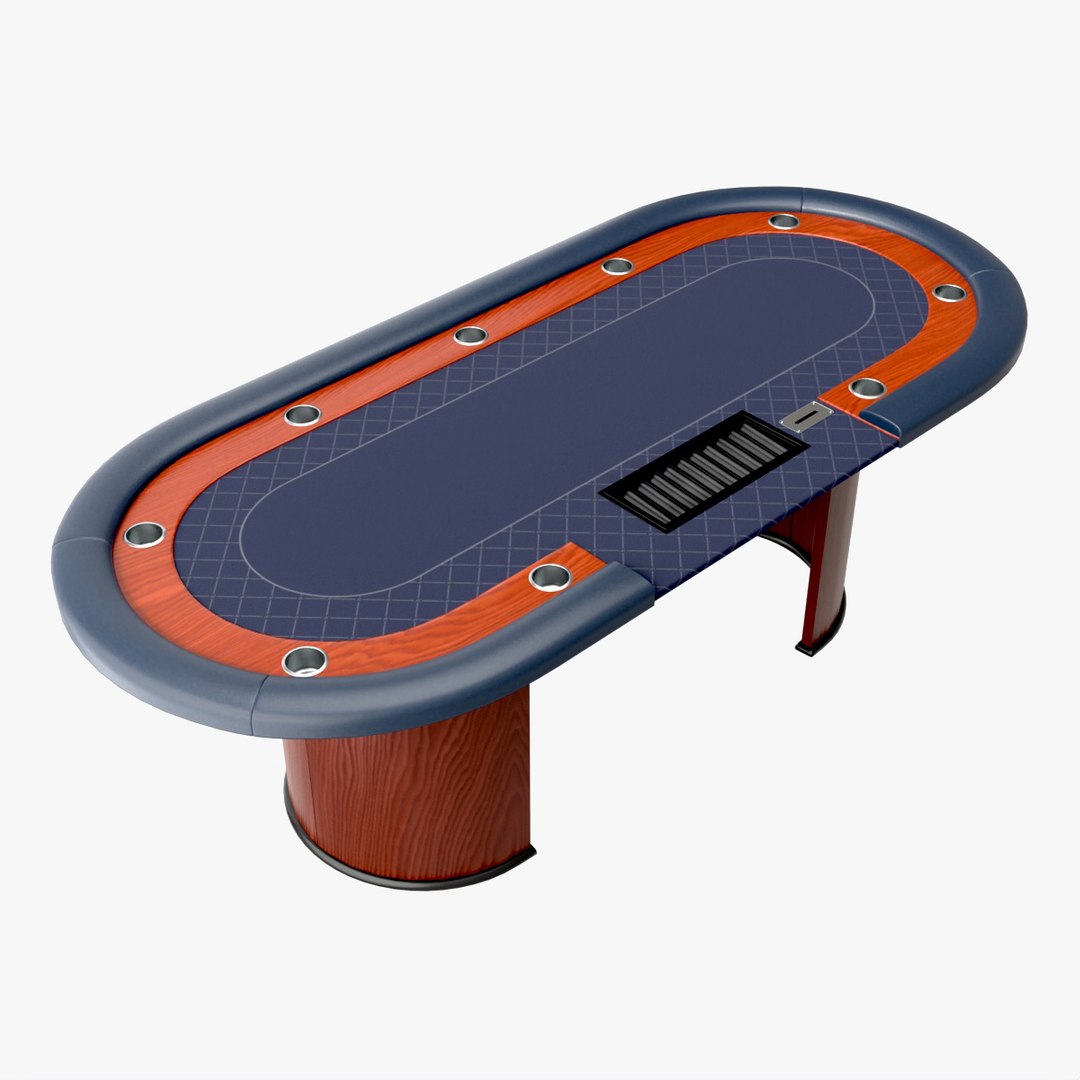 Poker Table Rectangular With Curved Corners 3D Model - TurboSquid 2166671
