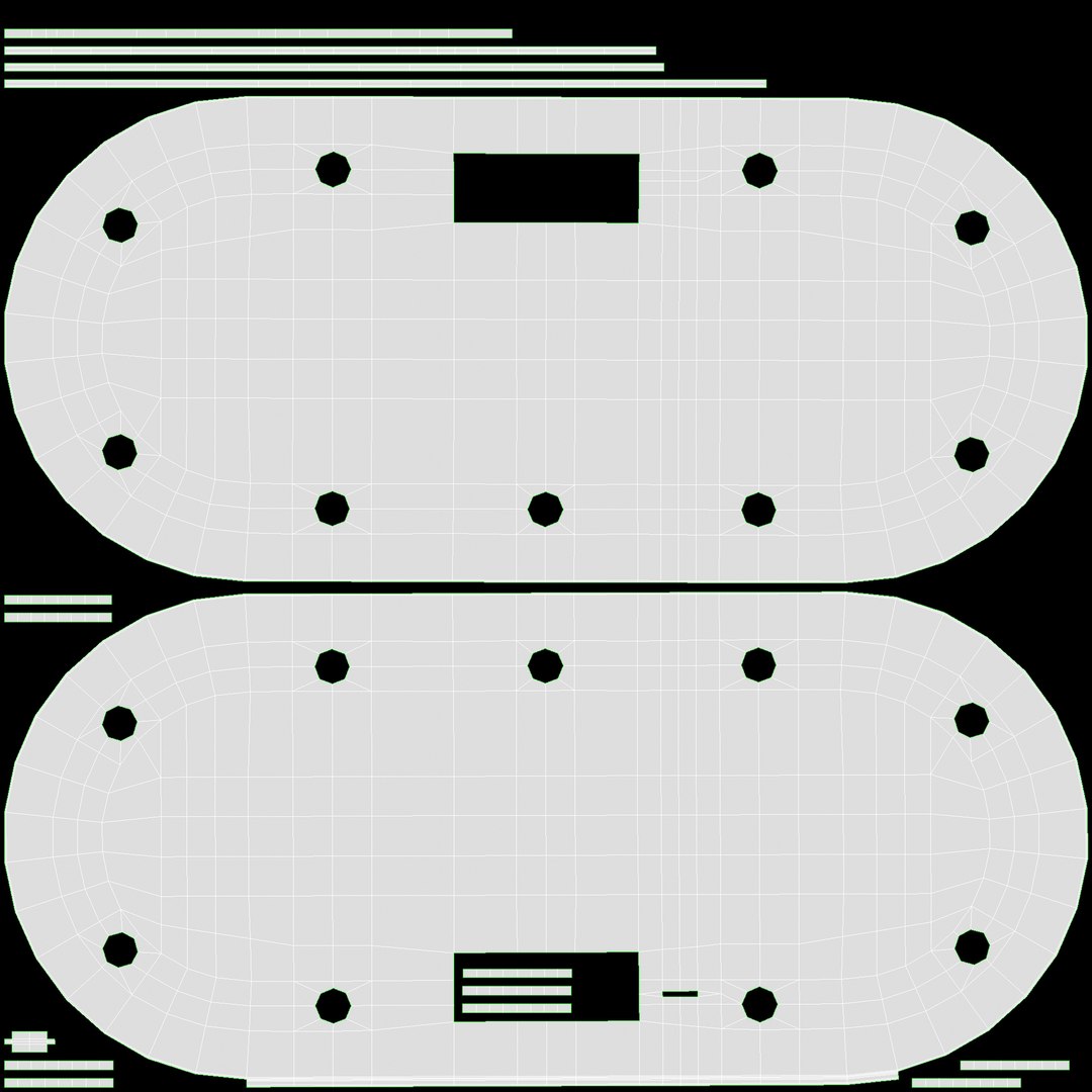Poker Table Rectangular With Curved Corners 3D Model - TurboSquid 2166671
