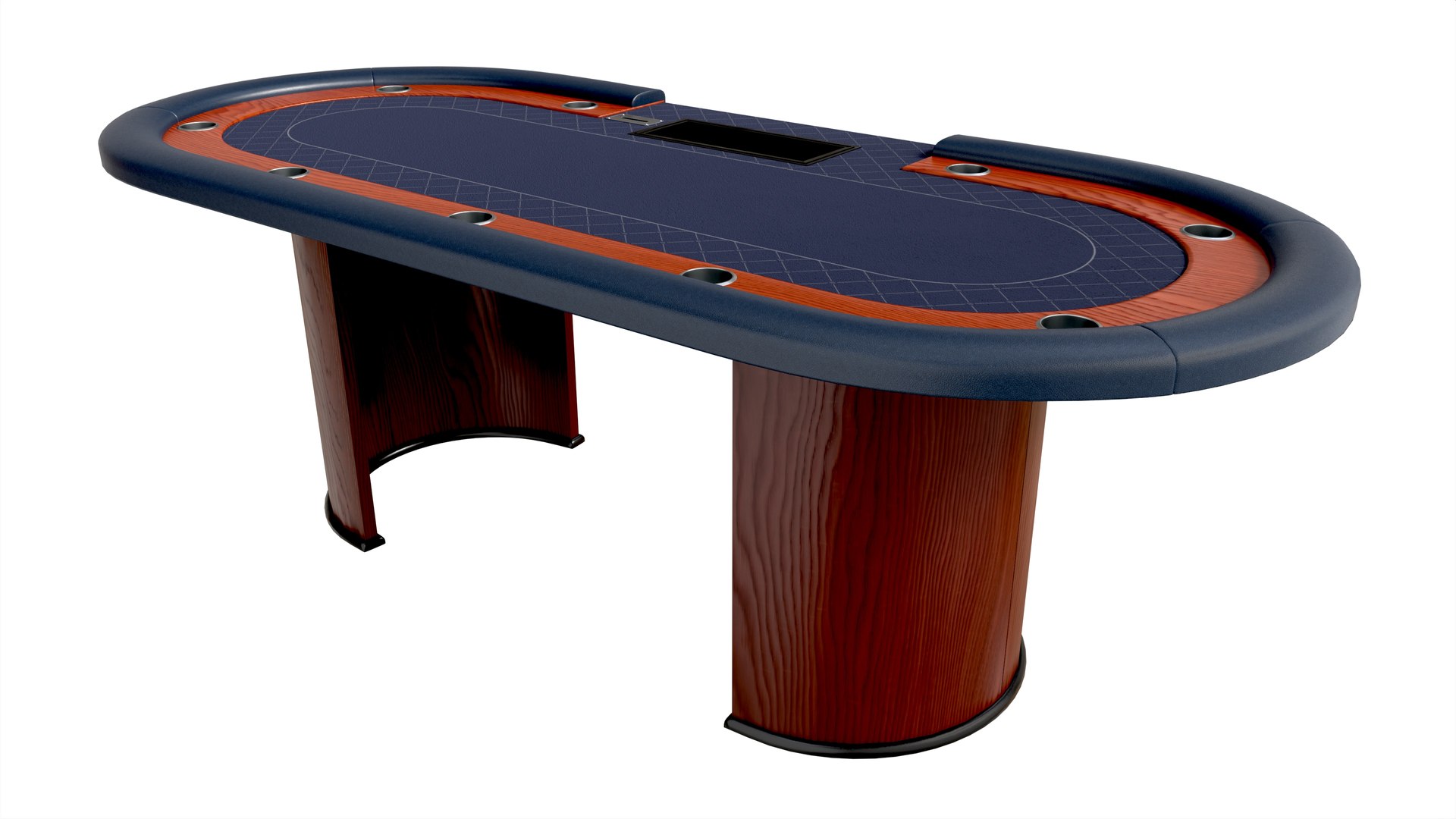 Poker Table Rectangular With Curved Corners 3D Model - TurboSquid 2166671