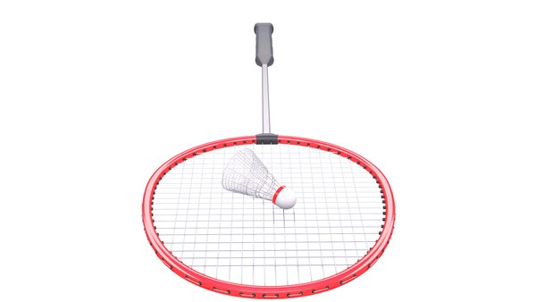 Badminton Racket and Shuttlecock - Red 3D model - TurboSquid 1907220