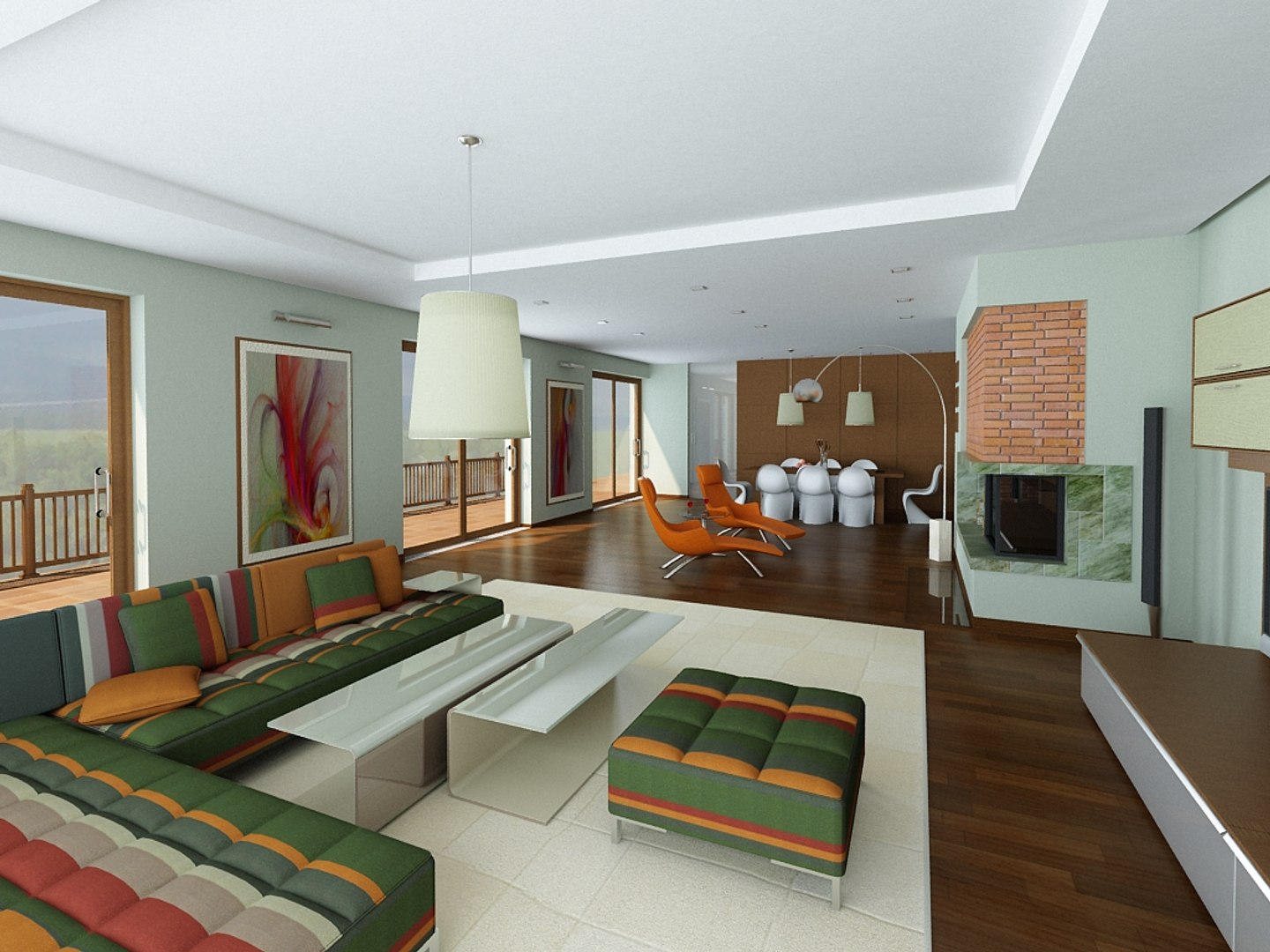 Lights Photorealistic Interior 3d Model