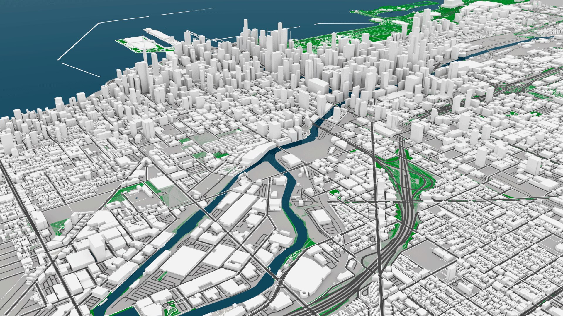 3D Model Chicago Illinois USA 3D City Map - TurboSquid 2306994