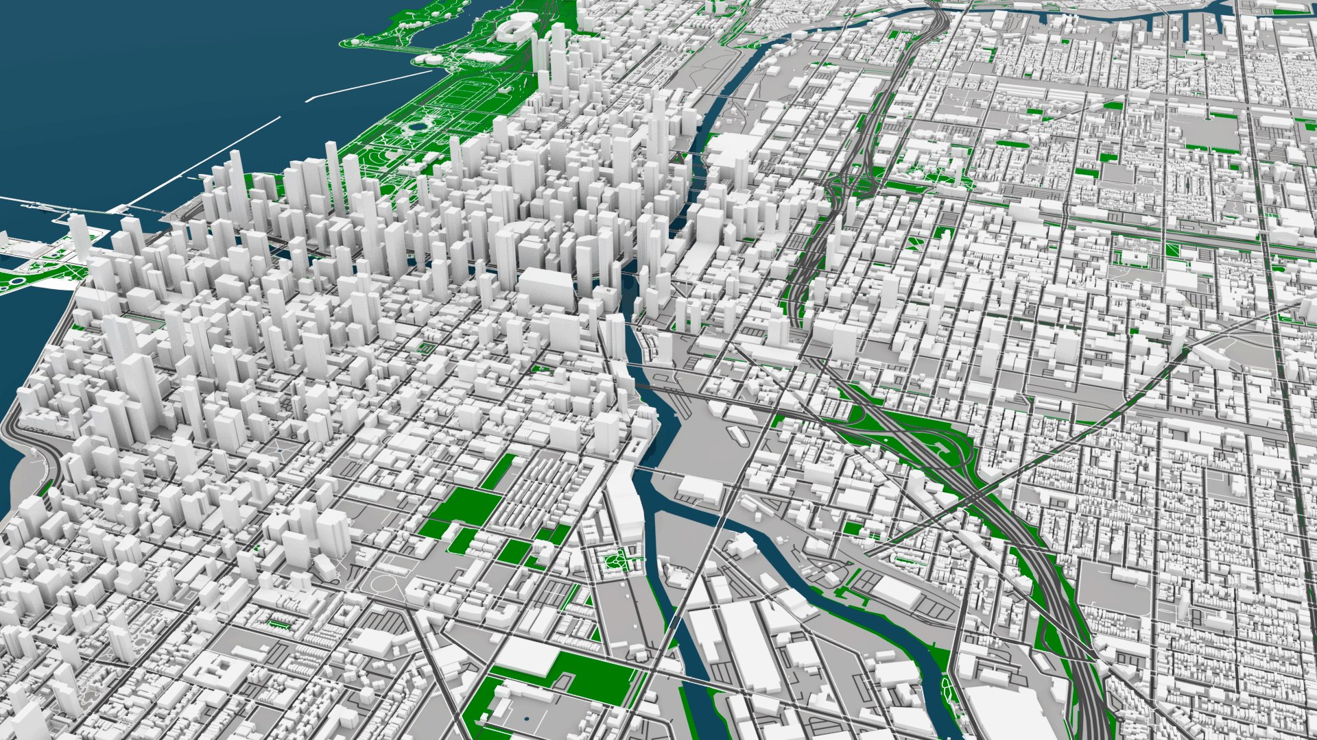 3D Model Chicago Illinois USA 3D City Map - TurboSquid 2306994