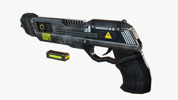 modelo 3d Pistola Sci-Fi Low Poly - TurboSquid 1009948