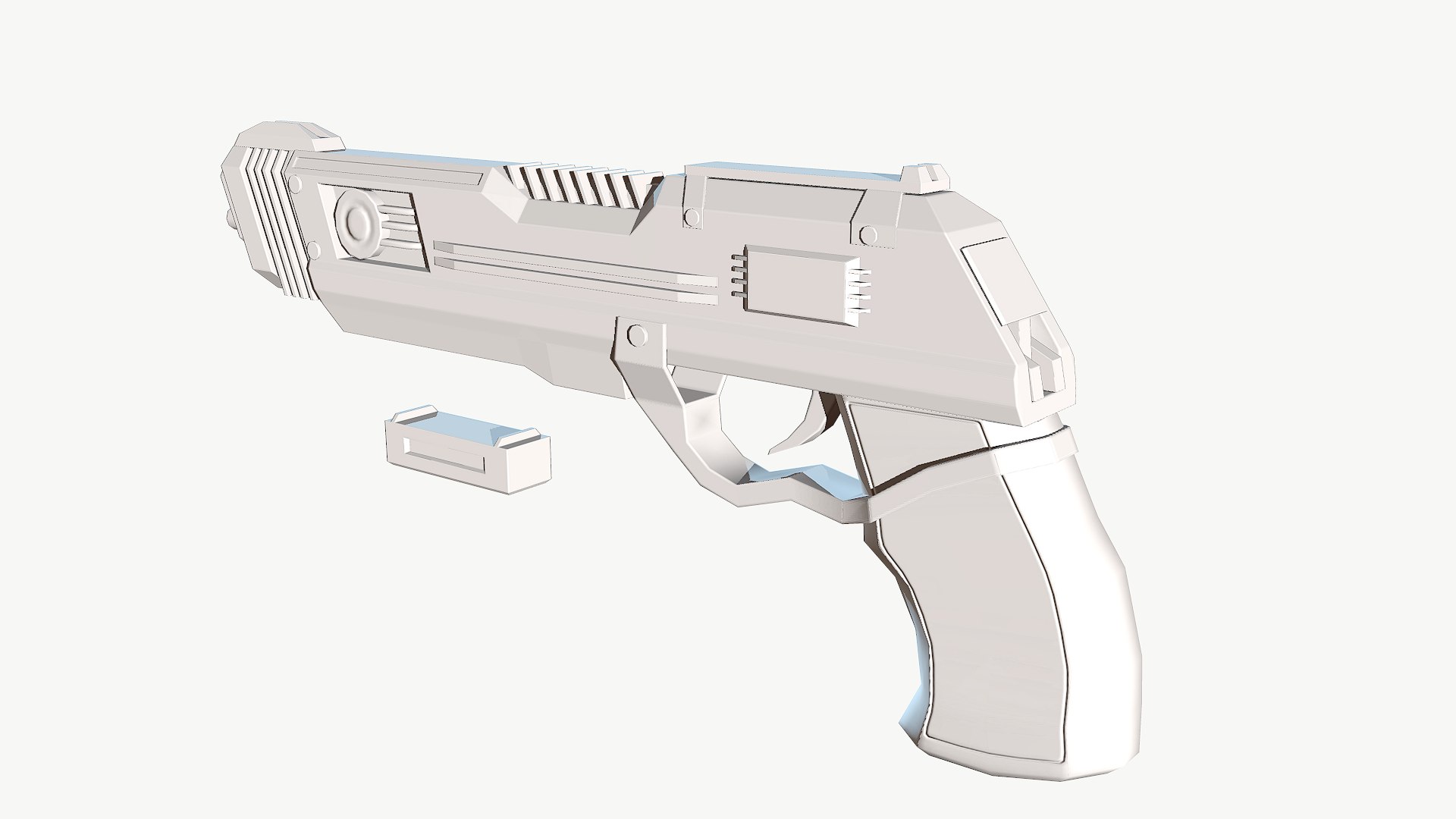sci fi pistol 3d model