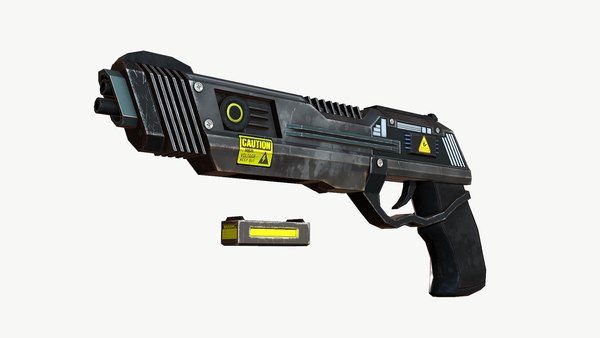 modelo 3d Pistola Sci-Fi Low Poly - TurboSquid 1009948