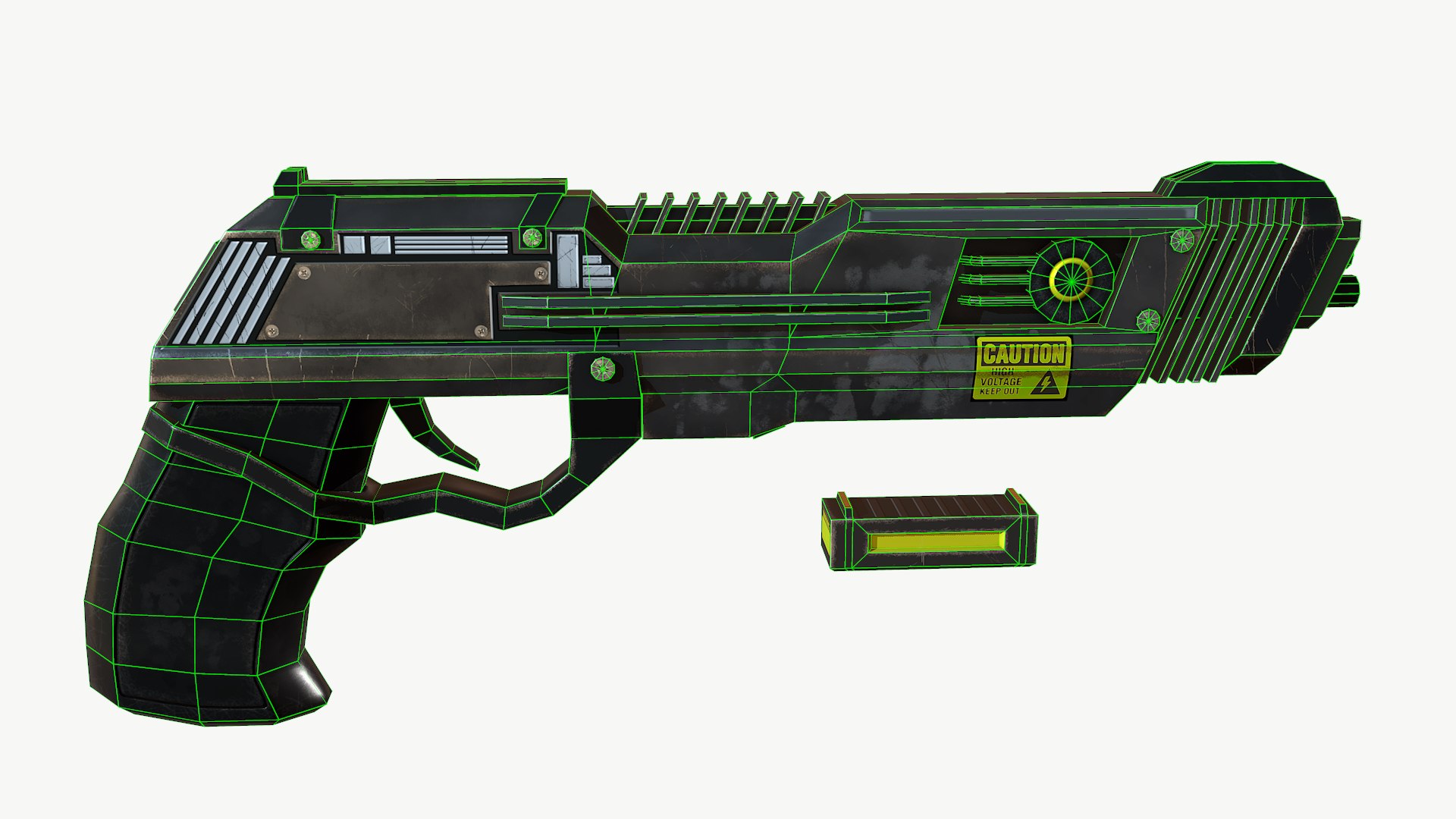 sci fi pistol 3d model