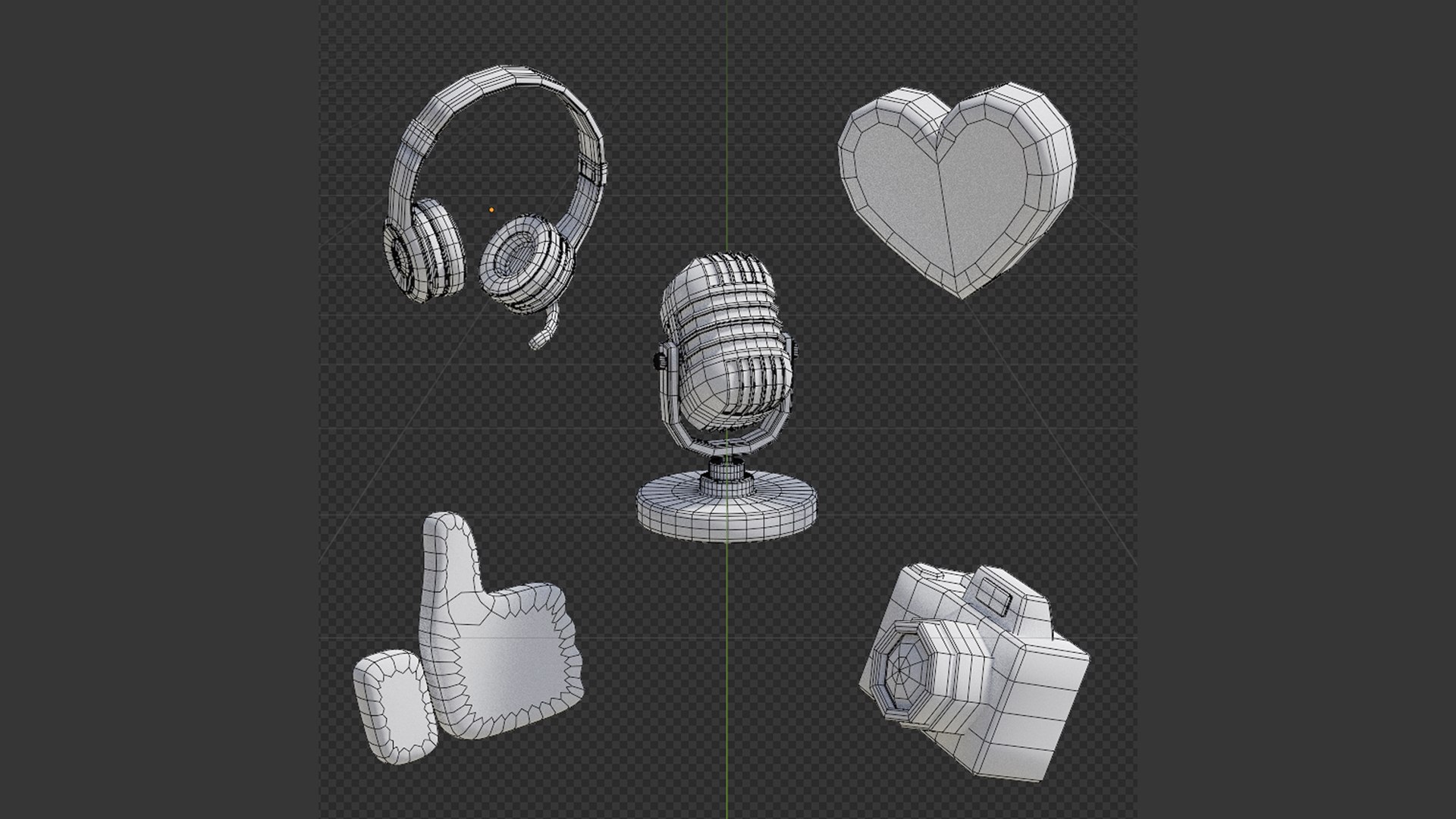 Content Creator Icons 3D Model - TurboSquid 1929751
