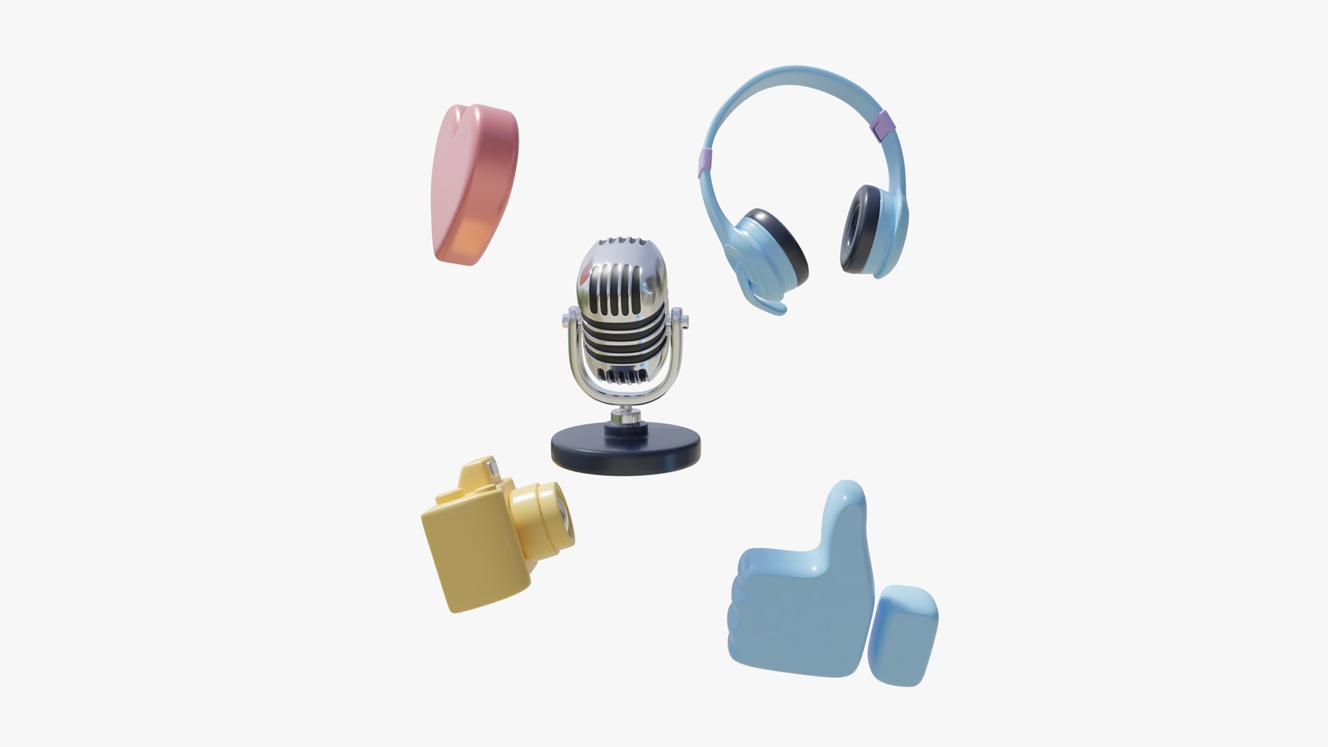 Content Creator Icons 3D Model - TurboSquid 1929751