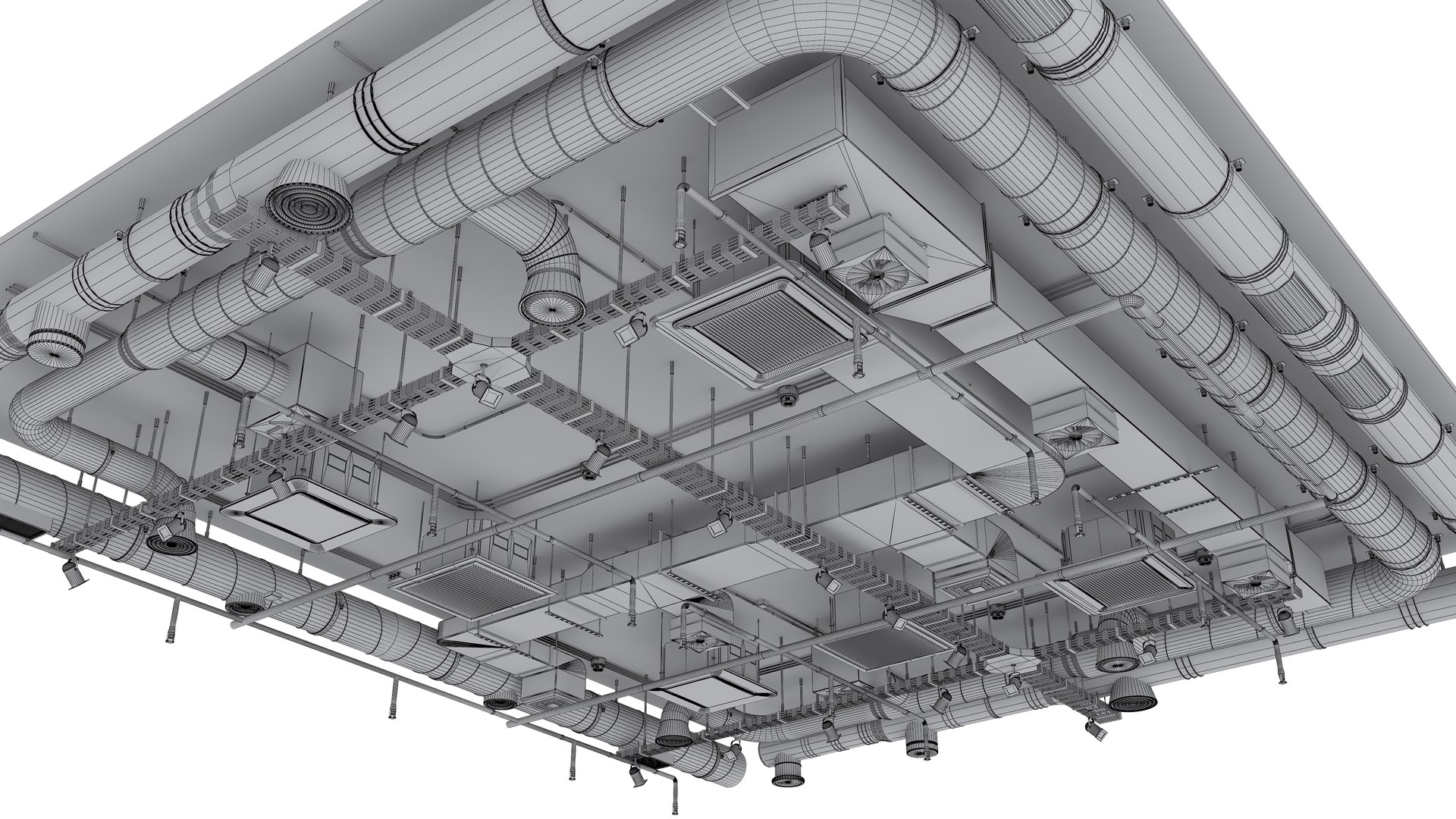 3D Ventilation System Set Model - TurboSquid 2294582