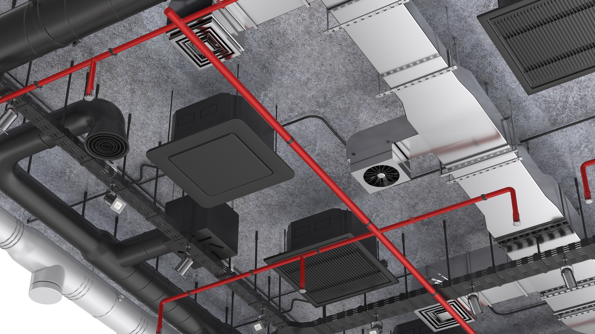 3D Ventilation System Set Model - TurboSquid 2294582