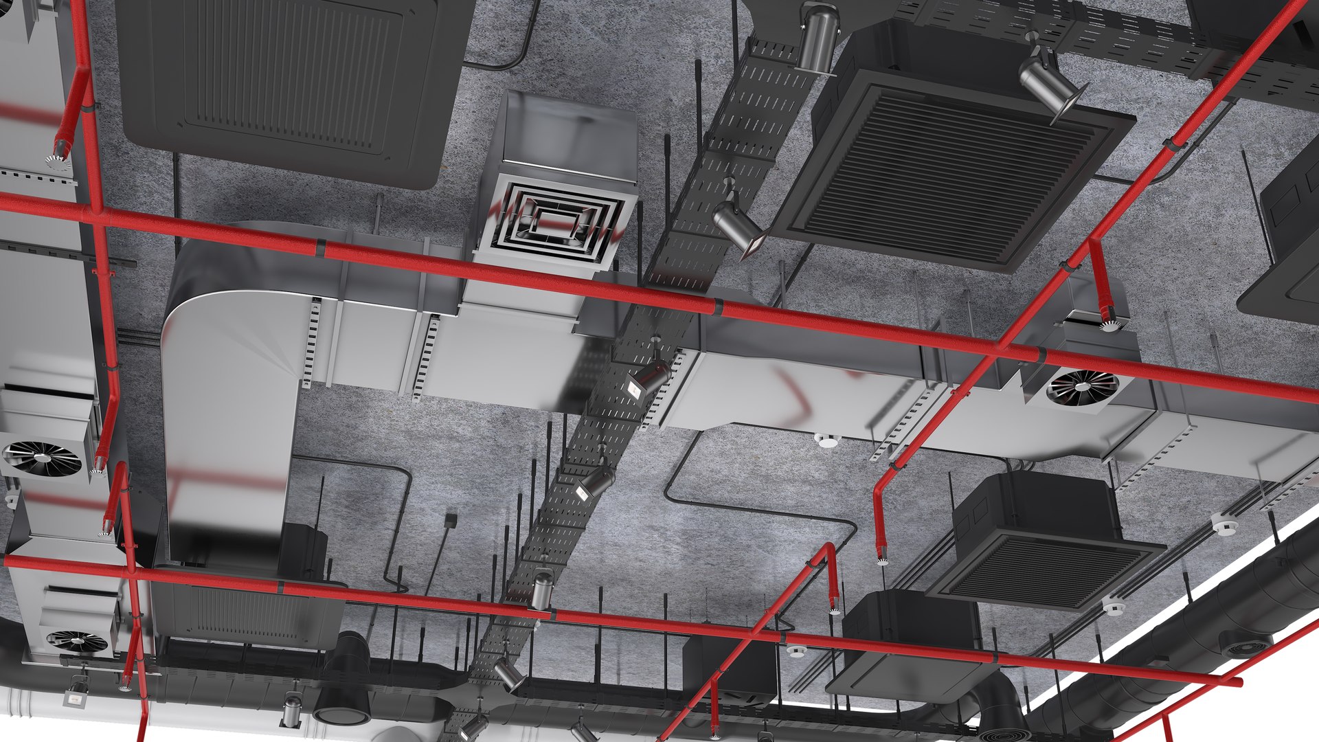 3D Ventilation System Set Model - TurboSquid 2294582