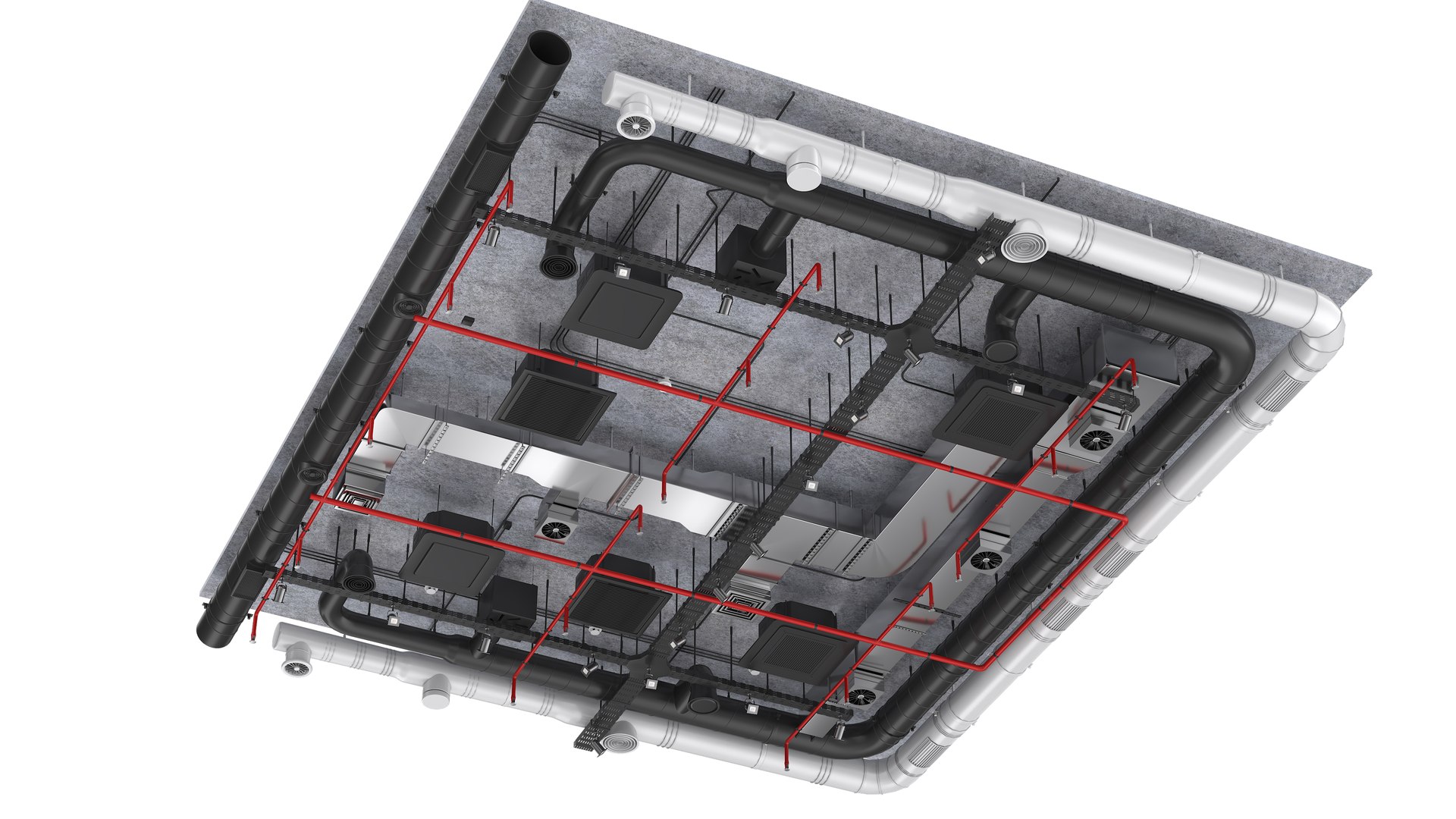 3D Ventilation System Set Model - TurboSquid 2294582