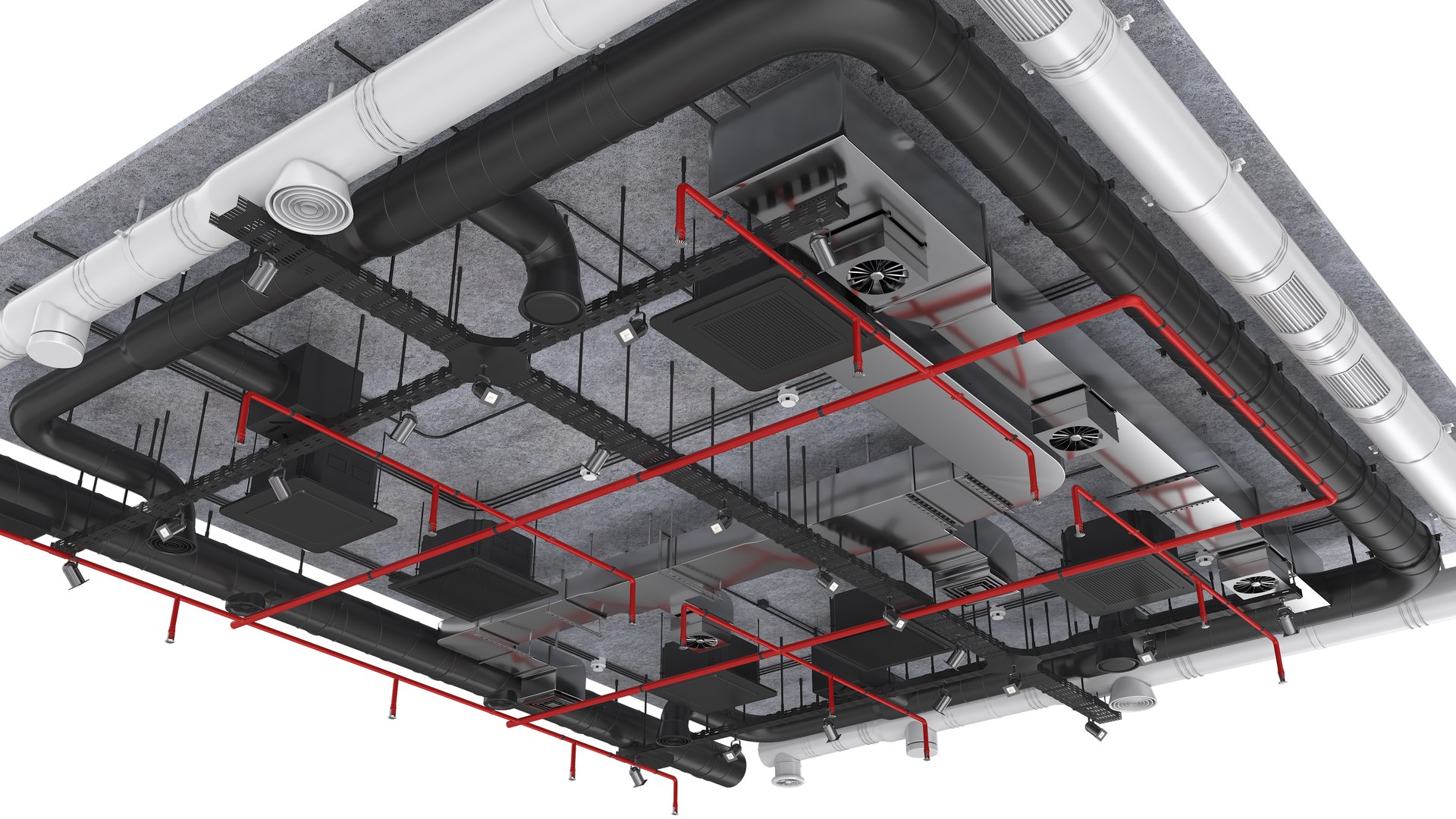 3D Ventilation System Set Model - TurboSquid 2294582