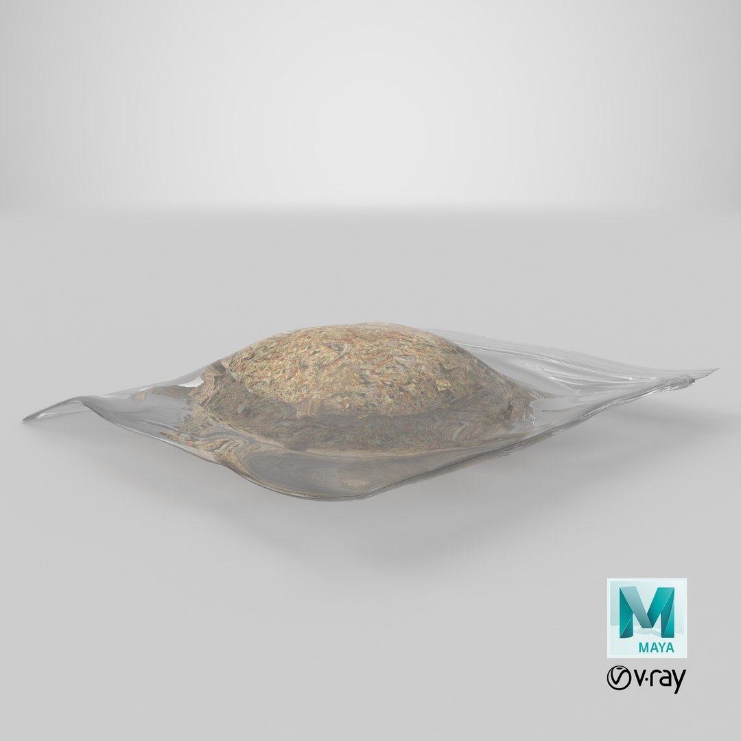 3D small drug baggie marijuana model - TurboSquid 1159510
